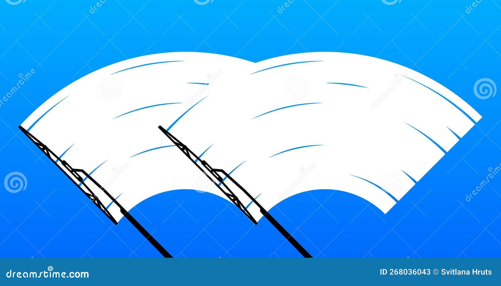 Wipers Clean And Rubbing Car Windscreen Cartoon Vector | CartoonDealer ...