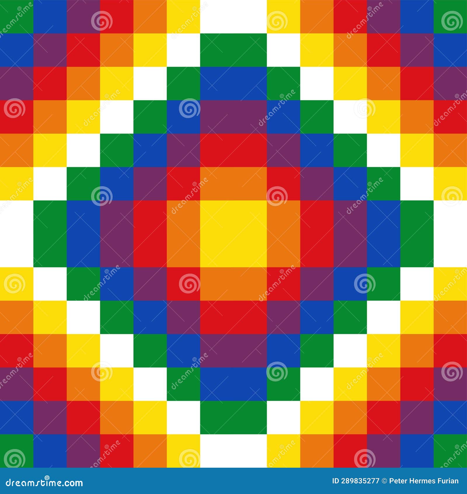 Official Variant of the Wiphala, an Union of Four Wiphalas of Qullasuyu ...