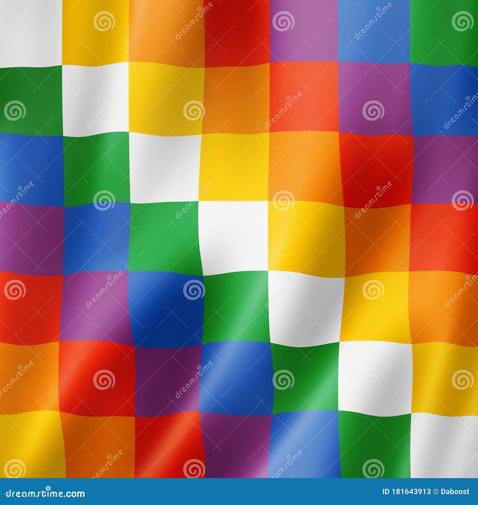 Wiphala Ethnic Flag, South America Stock Illustration - Illustration of ...