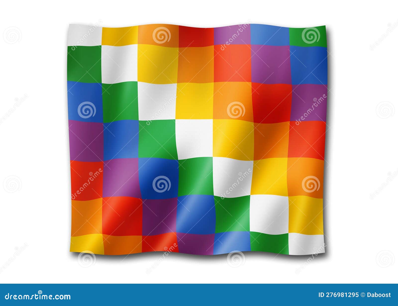 Wiphala Ethnic Flag, South America Stock Illustration - Illustration of ...