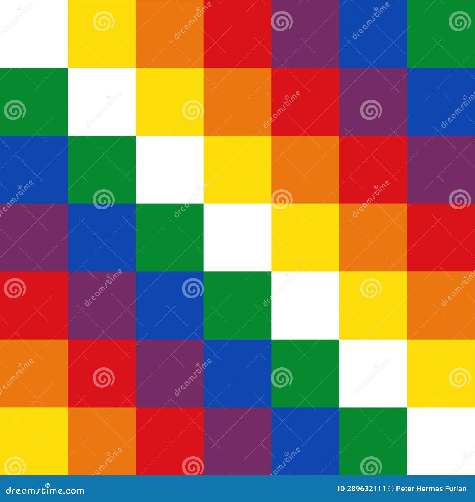The Wiphala Is The Flag Of The Andean Nation. It Is A Quadrangular ...