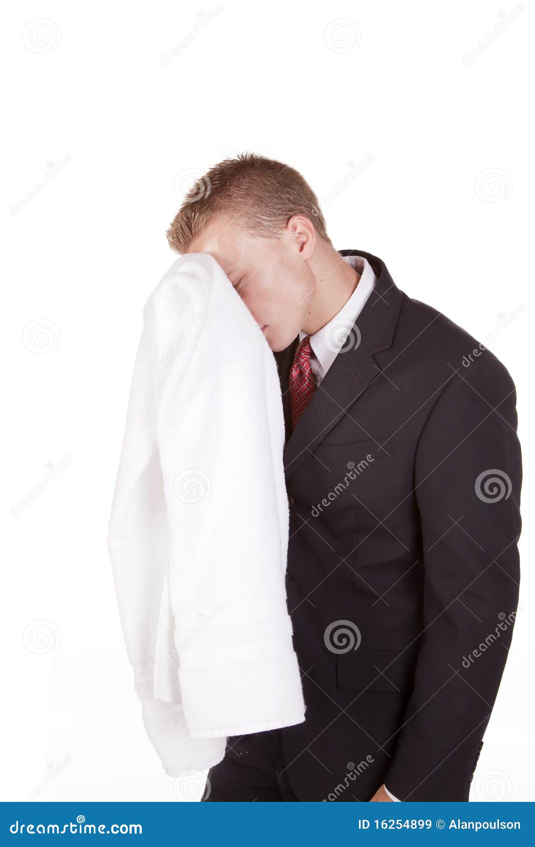 Wiping sweat stock image. Image of work, headache, nervous - 16254899