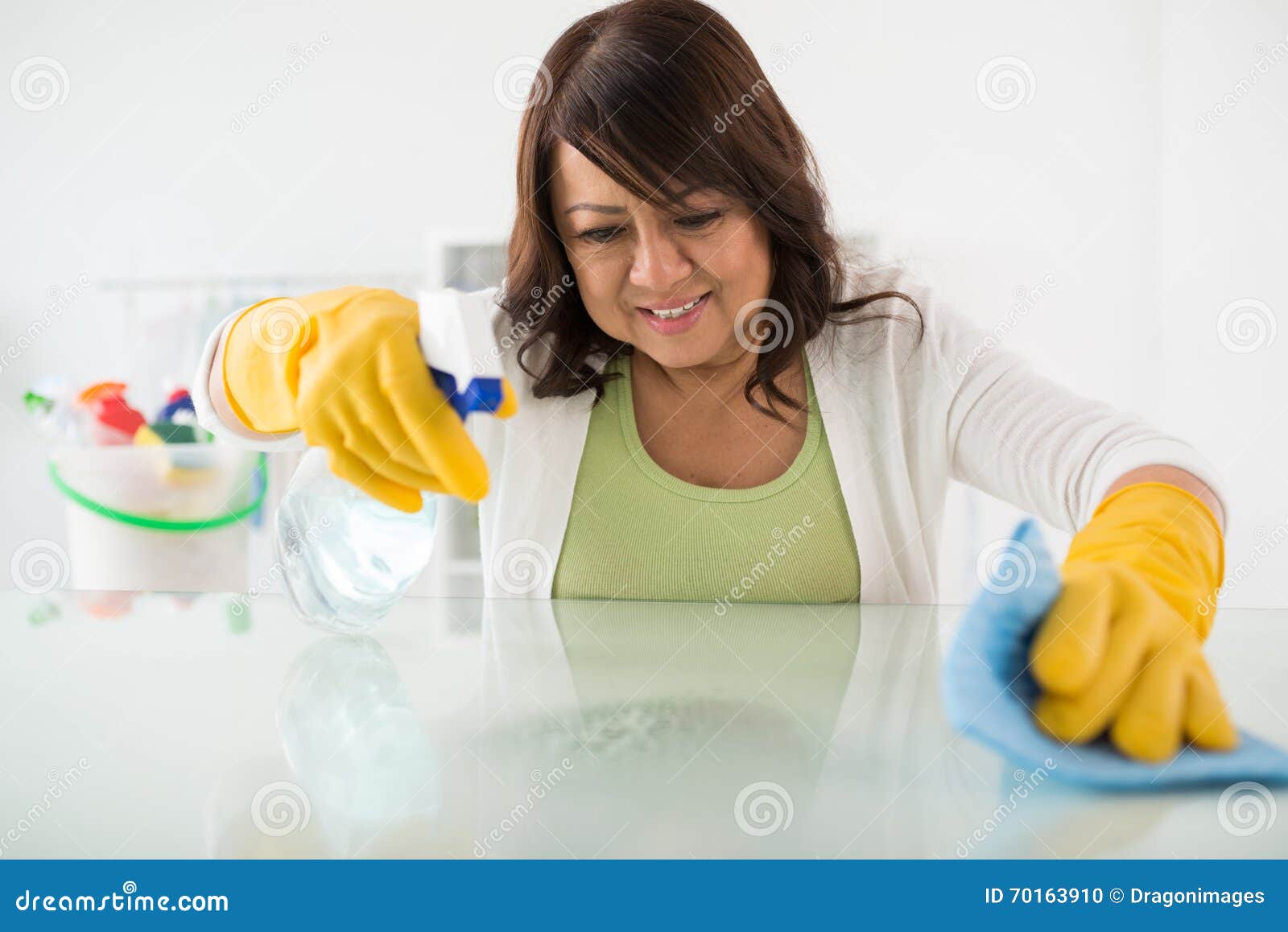 Wiping table stock photo. Image of routine, woman, aged - 70163910