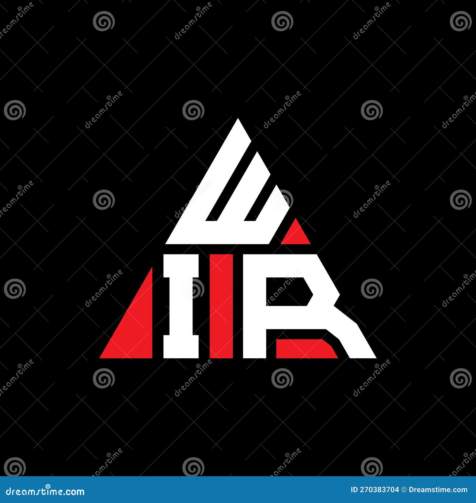 WIR Triangle Letter Logo Design with Triangle Shape. WIR Triangle Logo ...