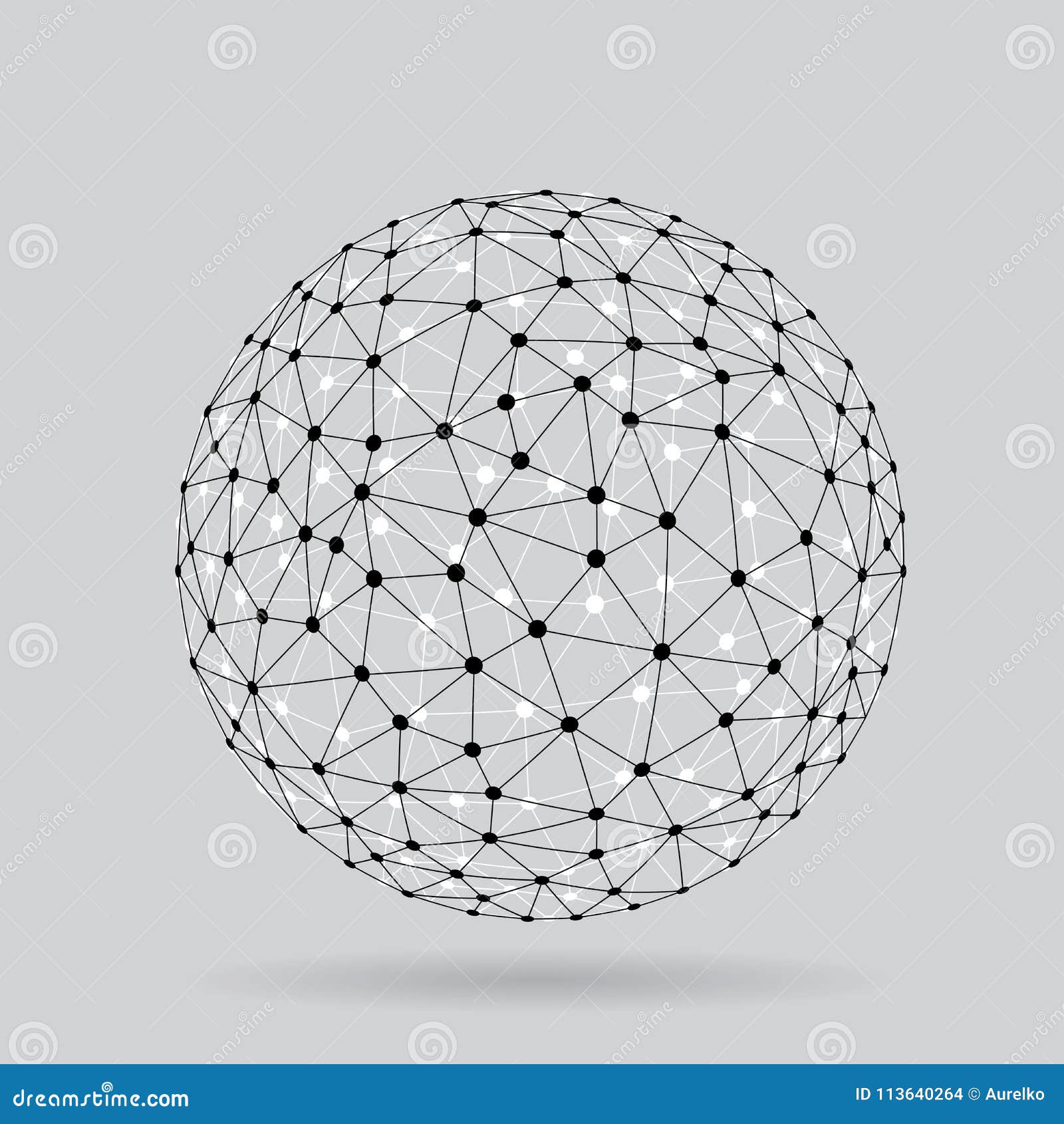 Wire ball dots stock vector. Illustration of communication - 113640264