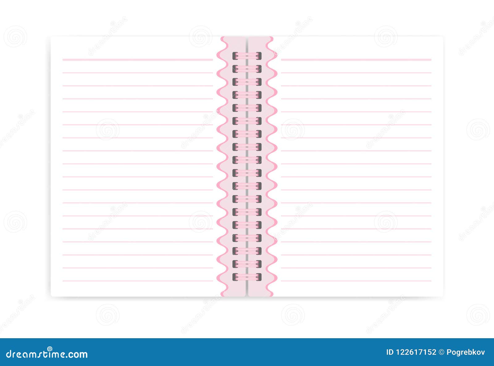 Wire Bound Women Notebook with Cute Feminine Design, Template Stock ...