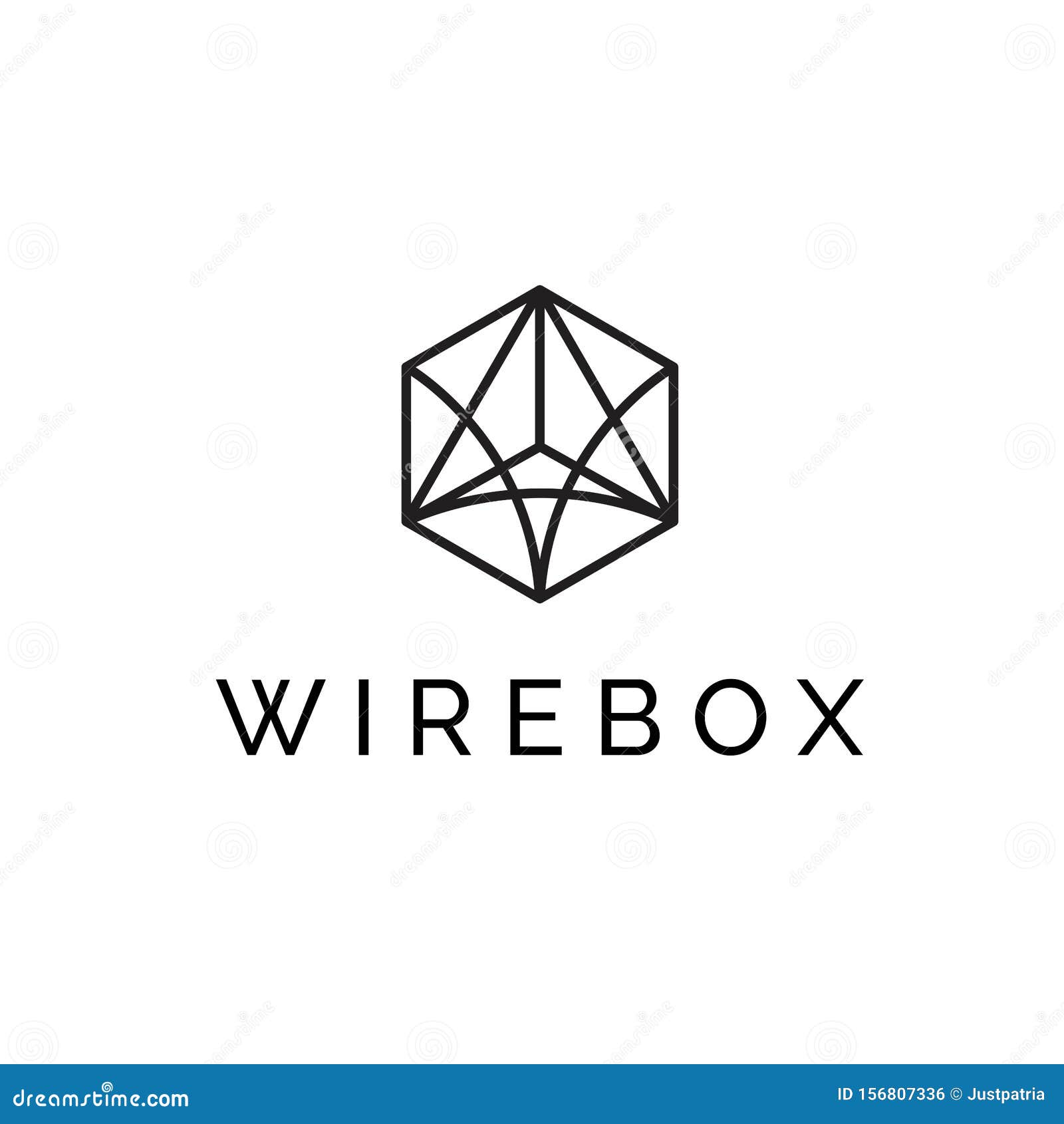 Wire Box Hexagon Logo Design Inspiration Stock Illustration ...