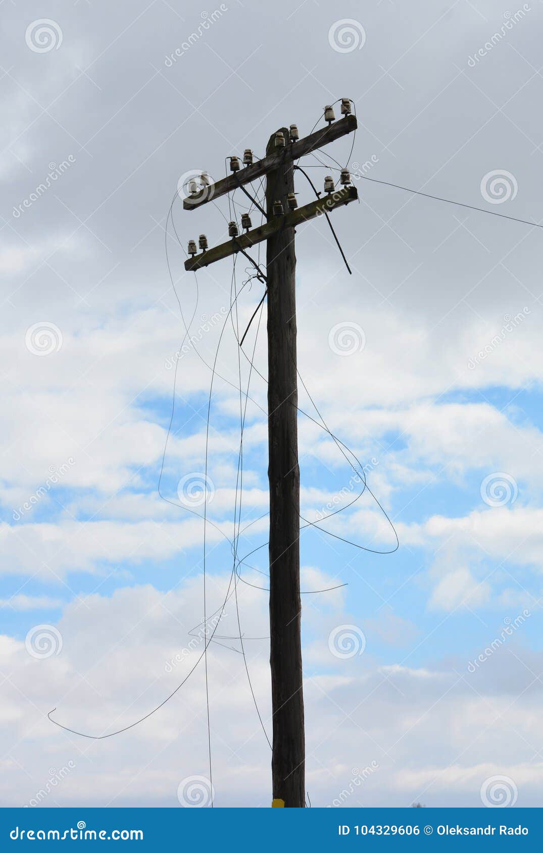 Wire Breakage after Hurricane. Broken Power Line Stock Photo - Image of ...