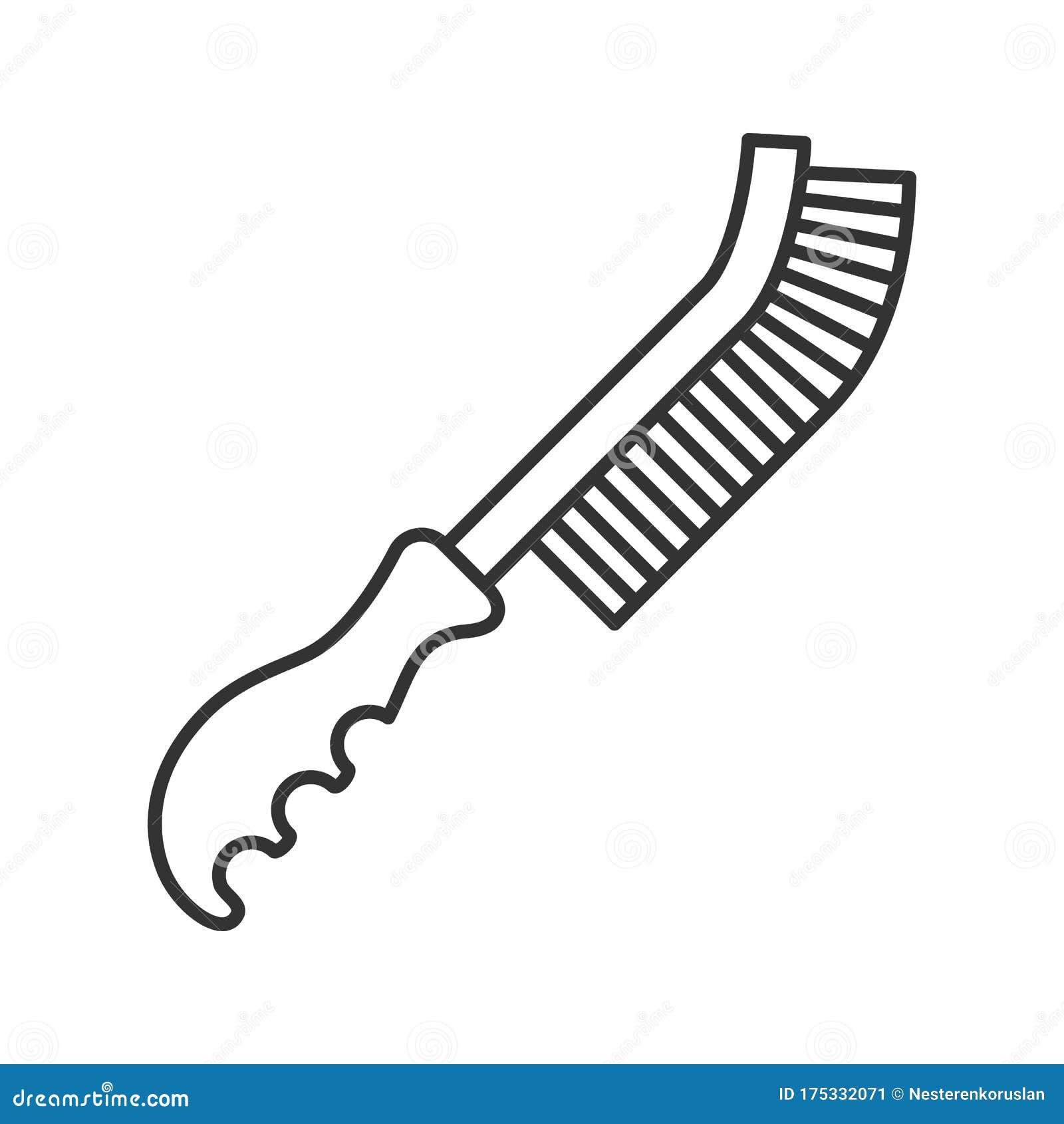 Wire brush linear icon stock vector. Illustration of metal - 175332071 Wire brush linear icon stock vector. Illustration of metal - 175332071