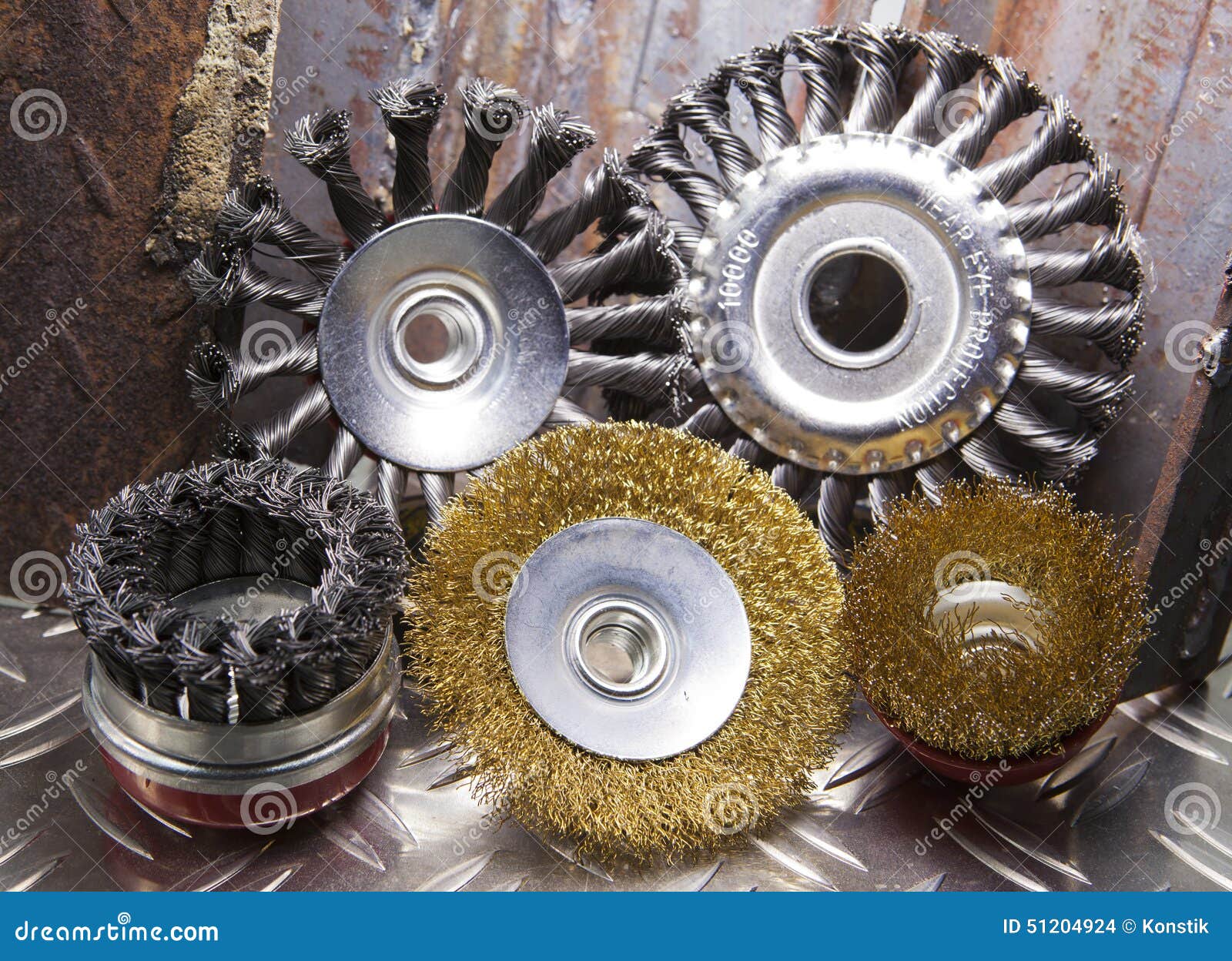 Wire Brush for Mechanical Cleaning of Metal Stock Photo - Image of tool ...