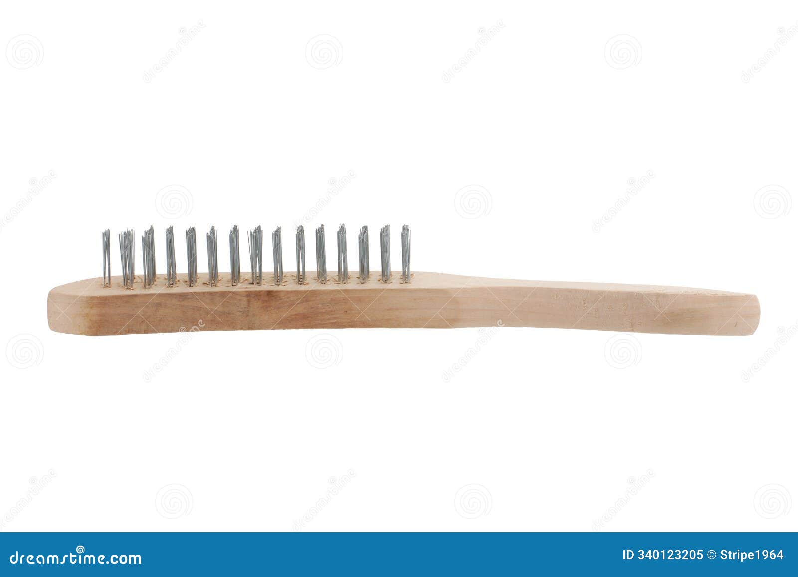 Wire Brush Side View on White with Clipping Path Stock Image - Image of ...