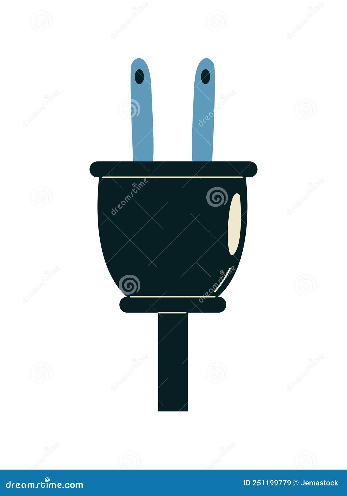 Wire cable connector stock vector. Illustration of power - 251199779