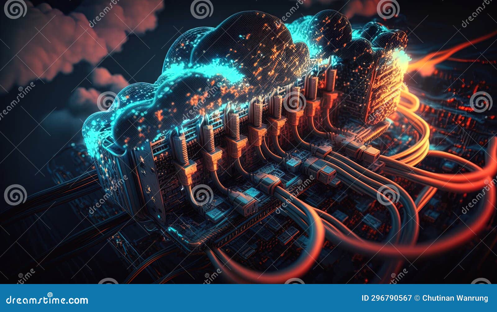 Electric Cloud Logo Design Vector | CartoonDealer.com #152363609