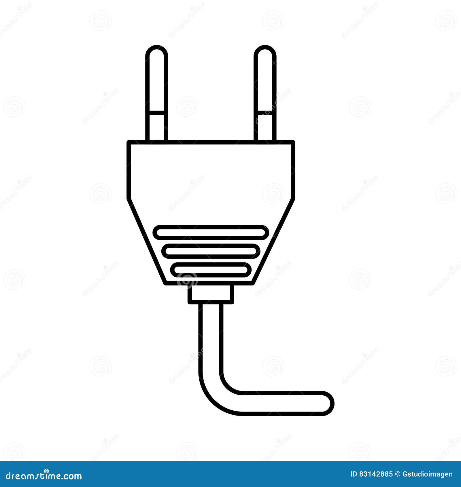 Wire Cable Energy Plug Icon Stock Illustration - Illustration of ...
