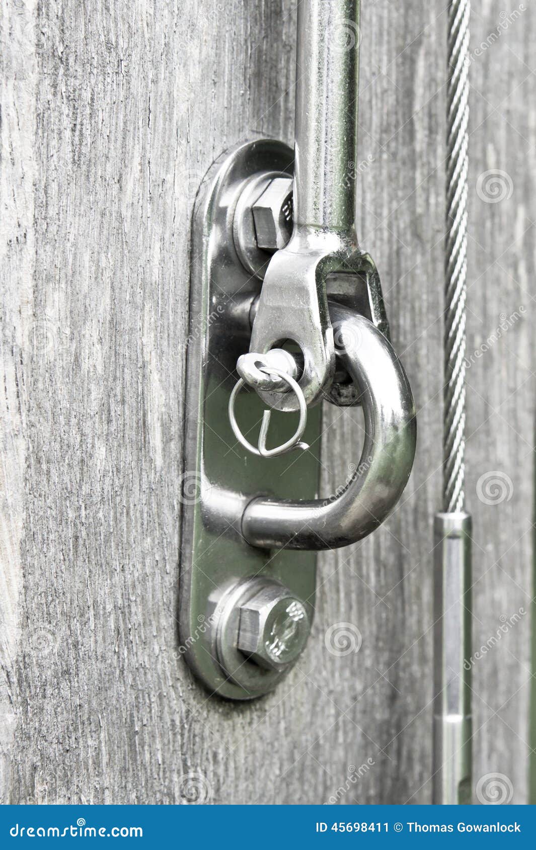 Wire cable stock image. Image of fastened, ring, screws - 45698411