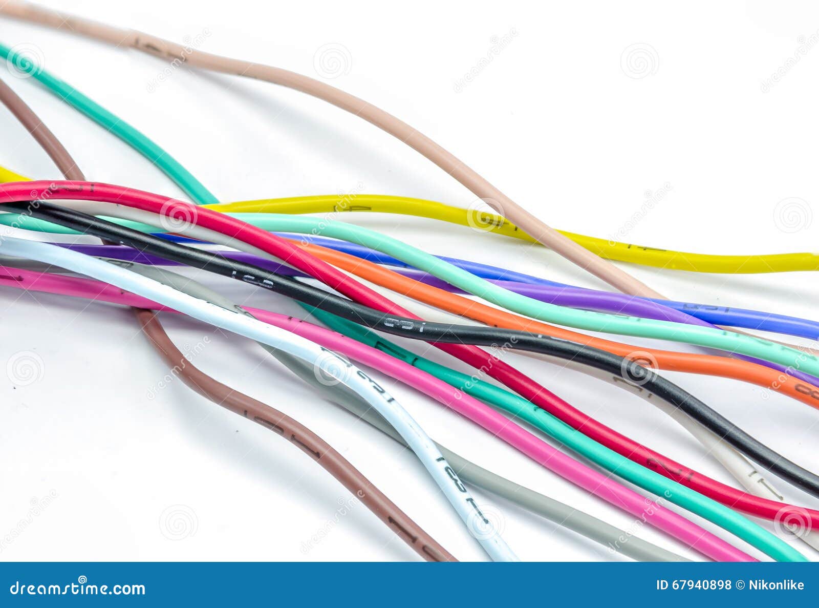 Wire or Cable on White Background. Stock Photo - Image of service ...