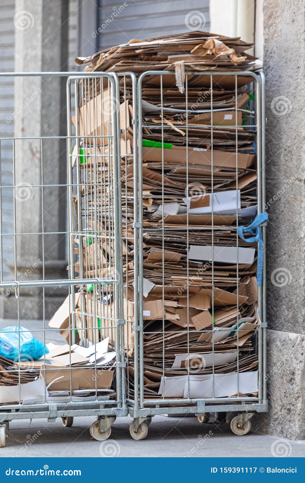 Wire Carts Carboard stock image. Image of shipping, cardboard - 159391117