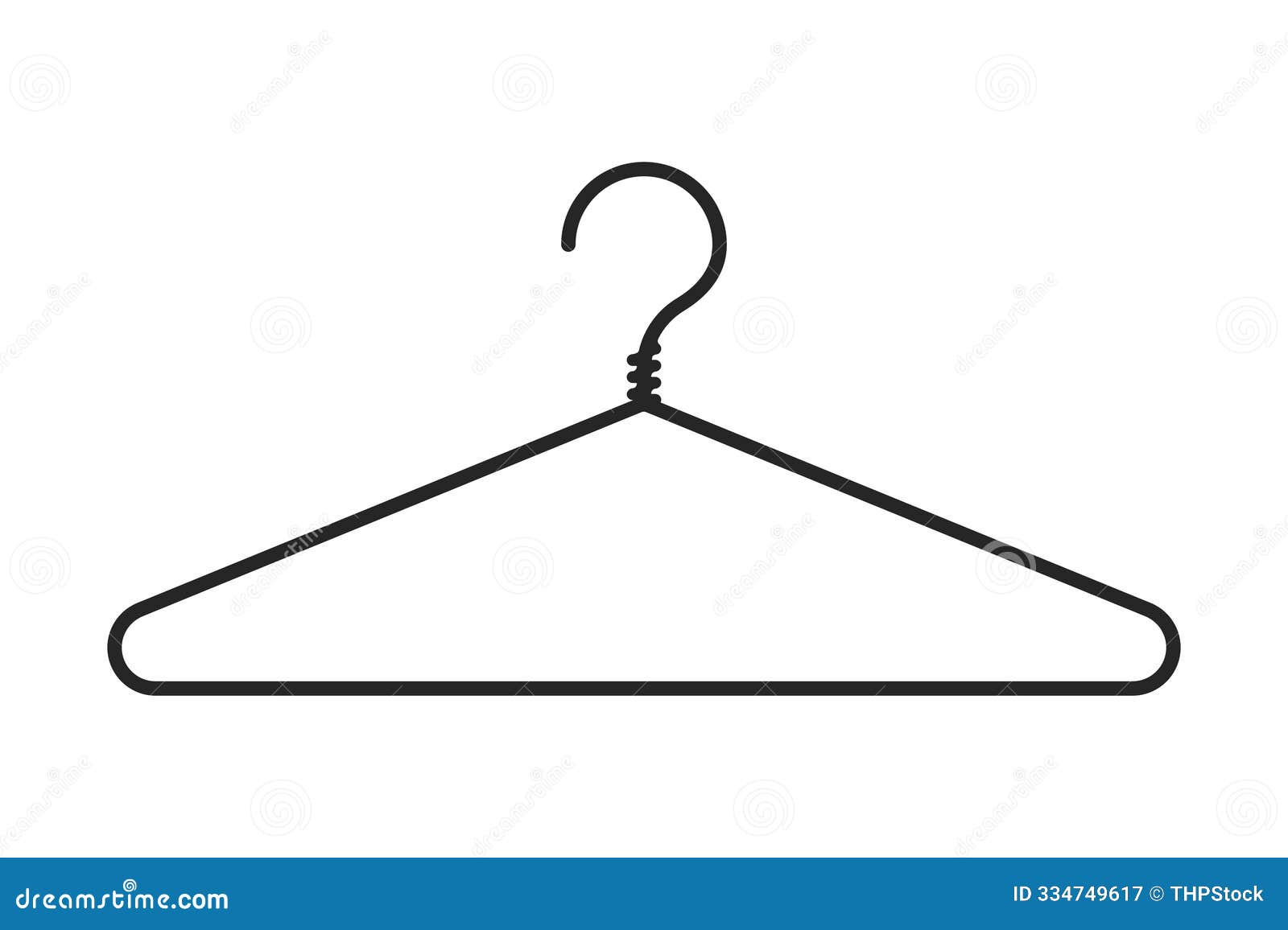 Wire Coat Hanger Icon Vector Stock Vector - Illustration of coathanger ...