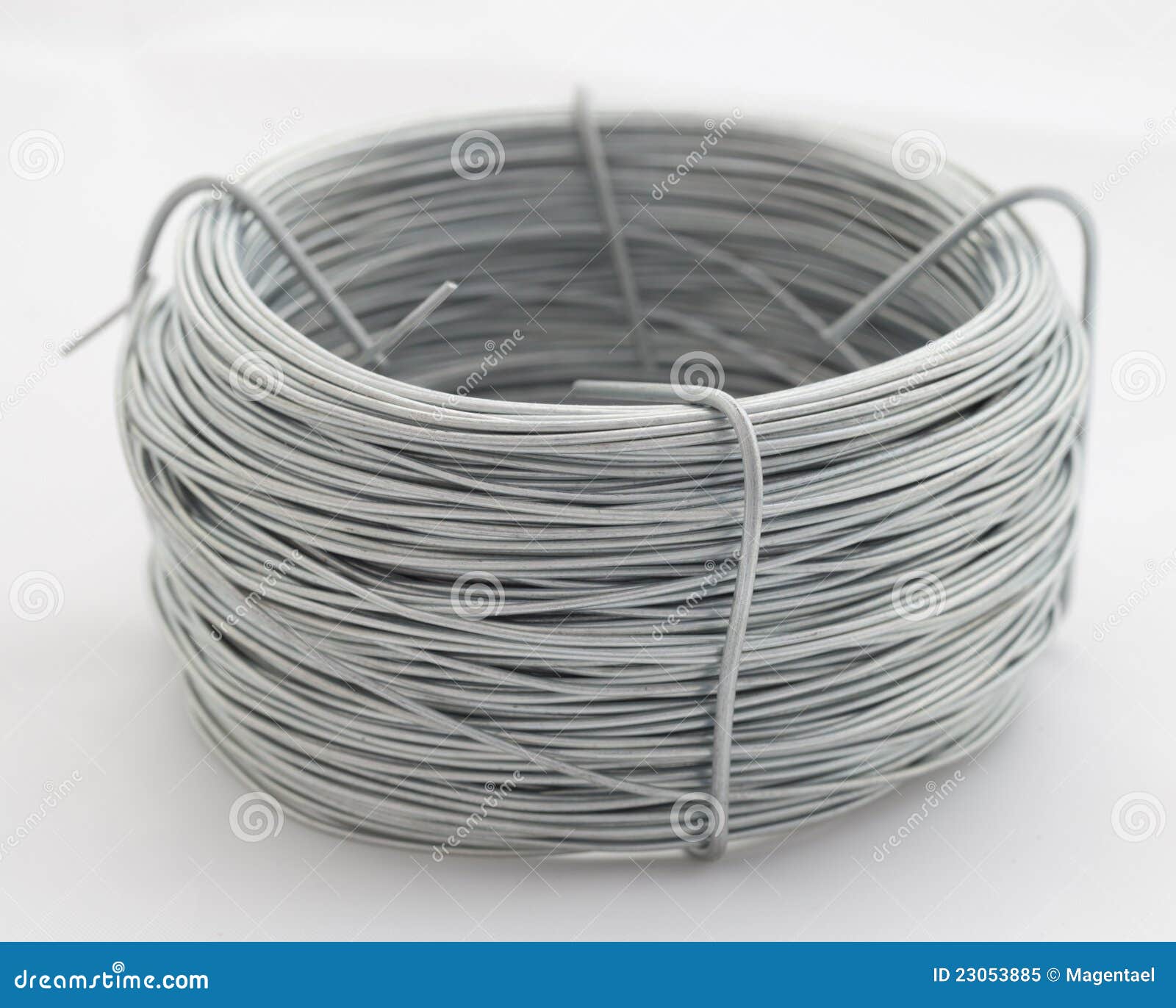 Wire in the coil stock image. Image of metal, details - 23053885
