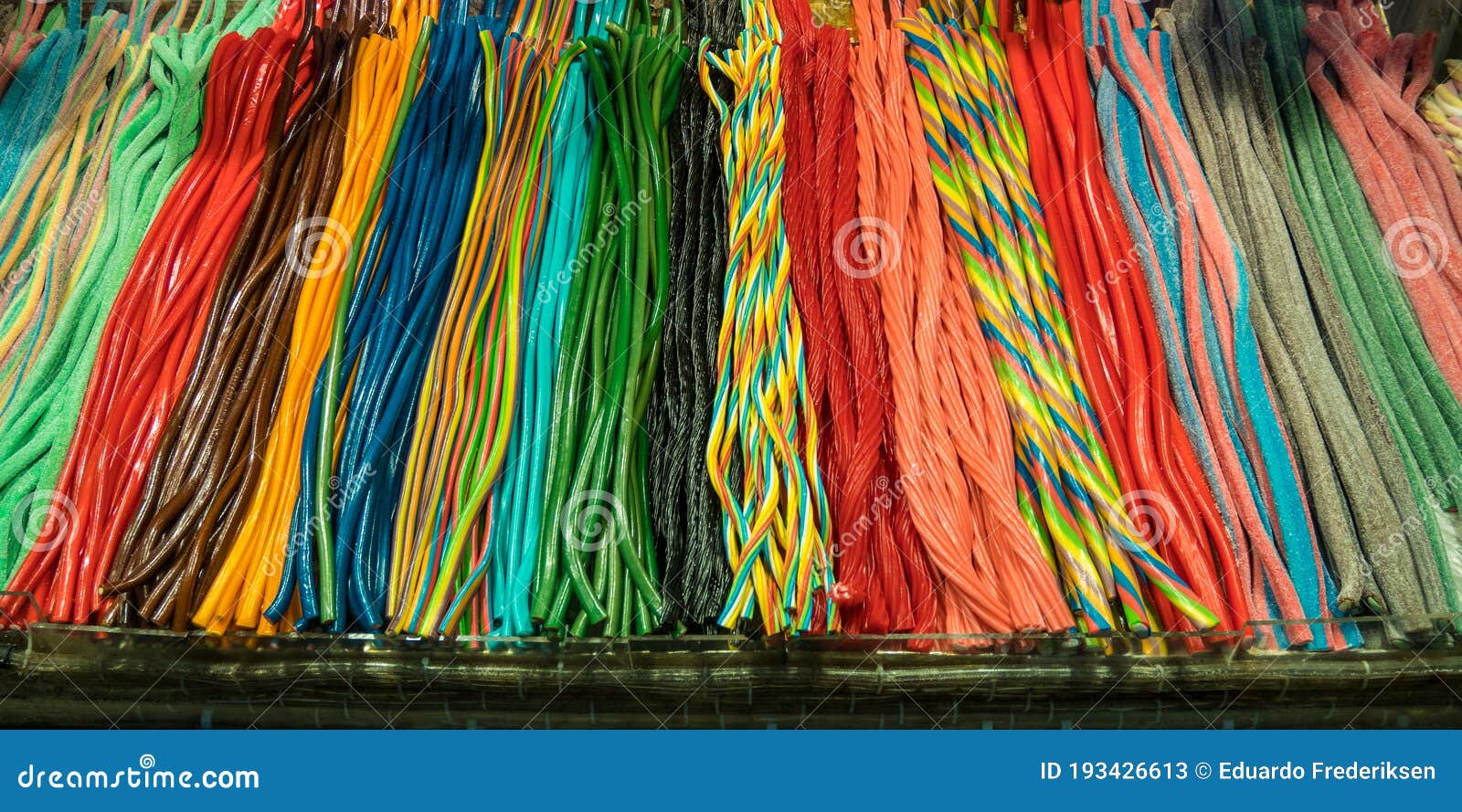 Wire of colored candy stock image. Image of close, candy - 193426613