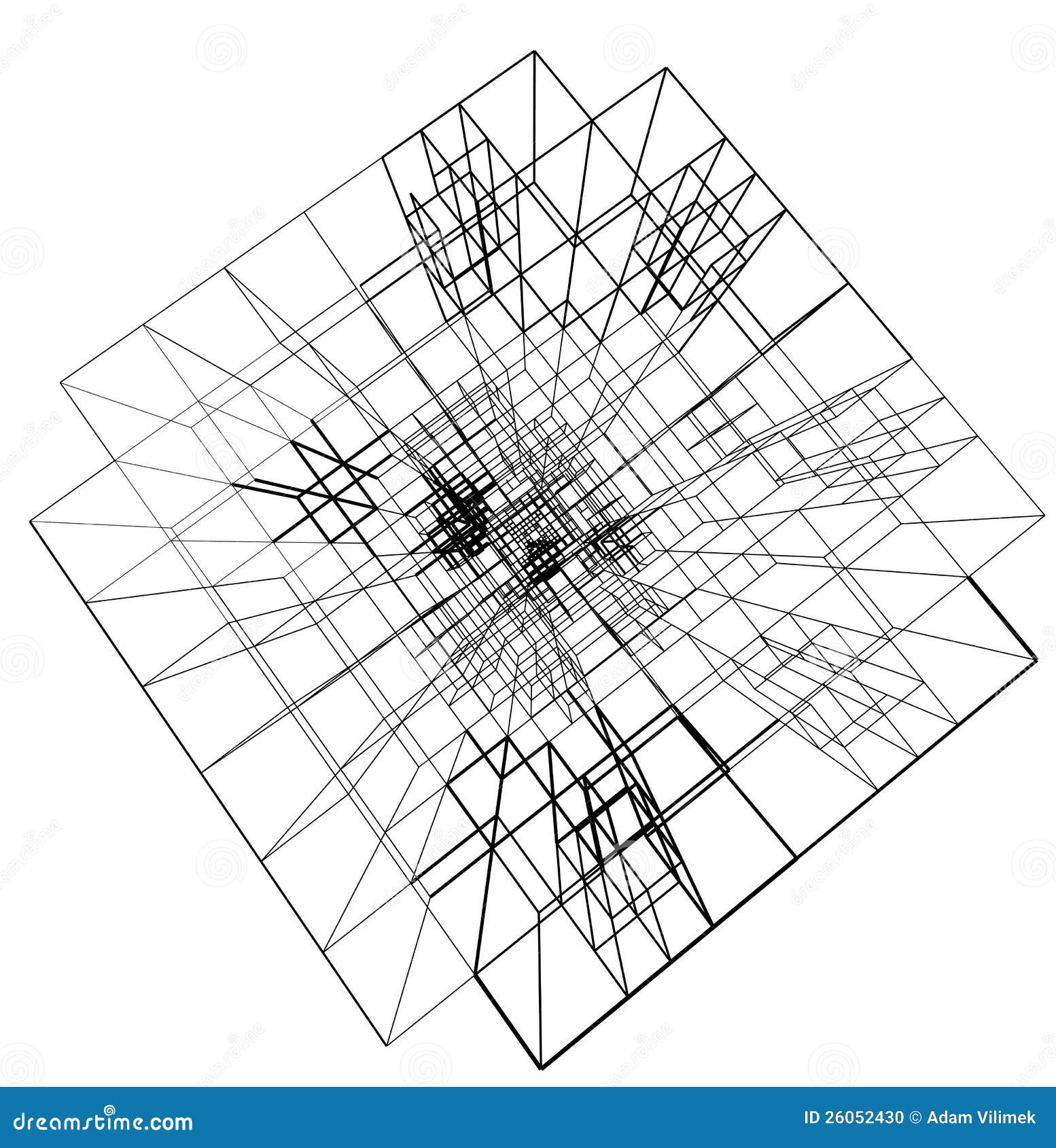 Wire Concept of City Architecture Structure Stock Illustration ...