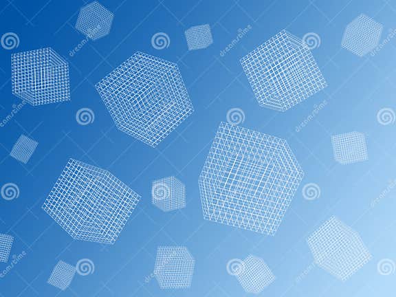 Wire cubes stock illustration. Illustration of forms, mesh - 1068069