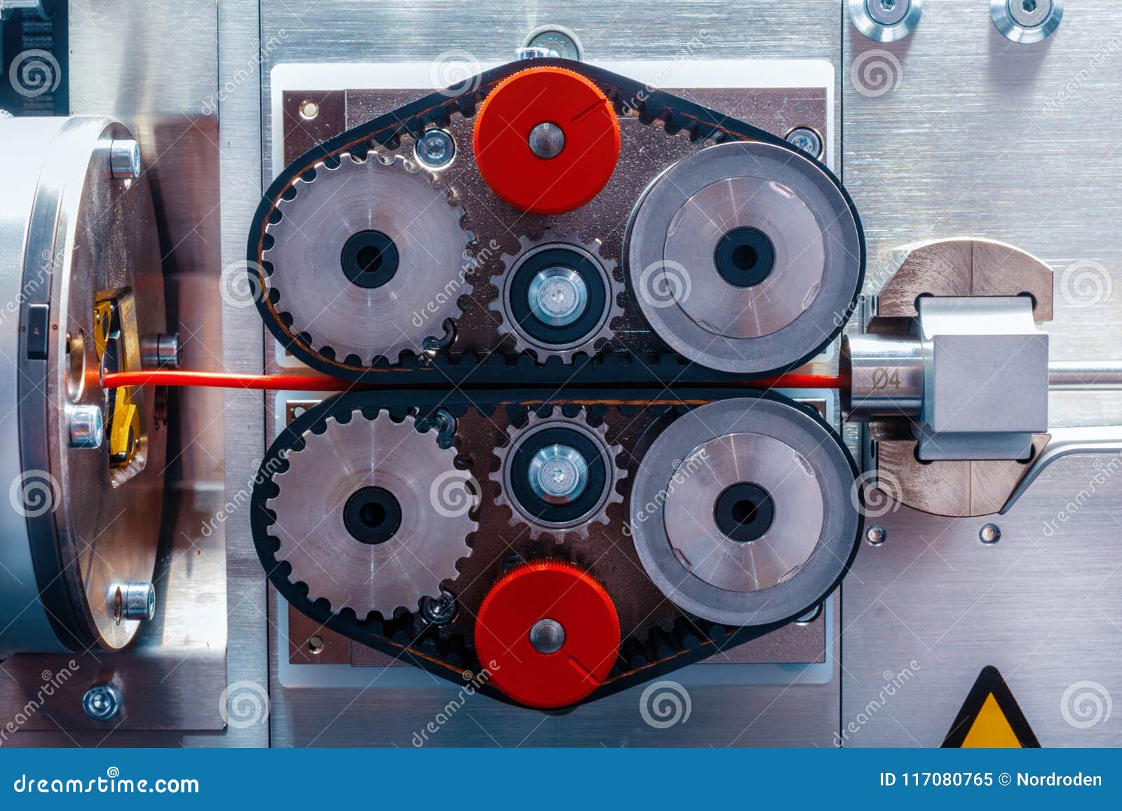 Wire cut and strip machine stock image. Image of wire - 117080765