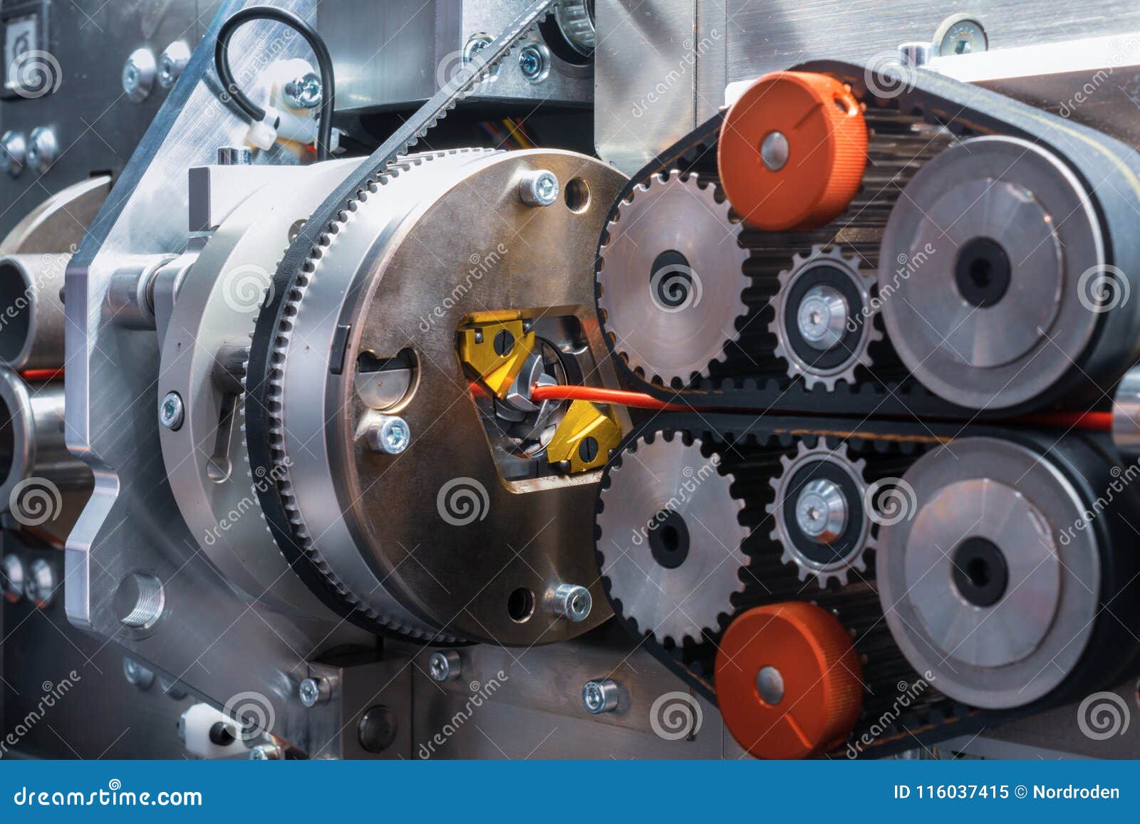 Wire cut and strip machine stock image. Image of automation - 116037415