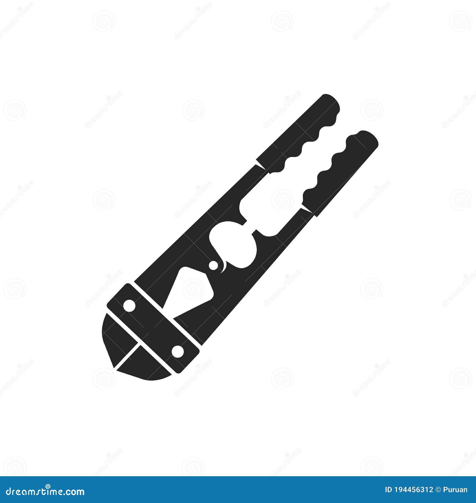 Wire Cutter Icon in Black and White. Stock Vector - Illustration of ...