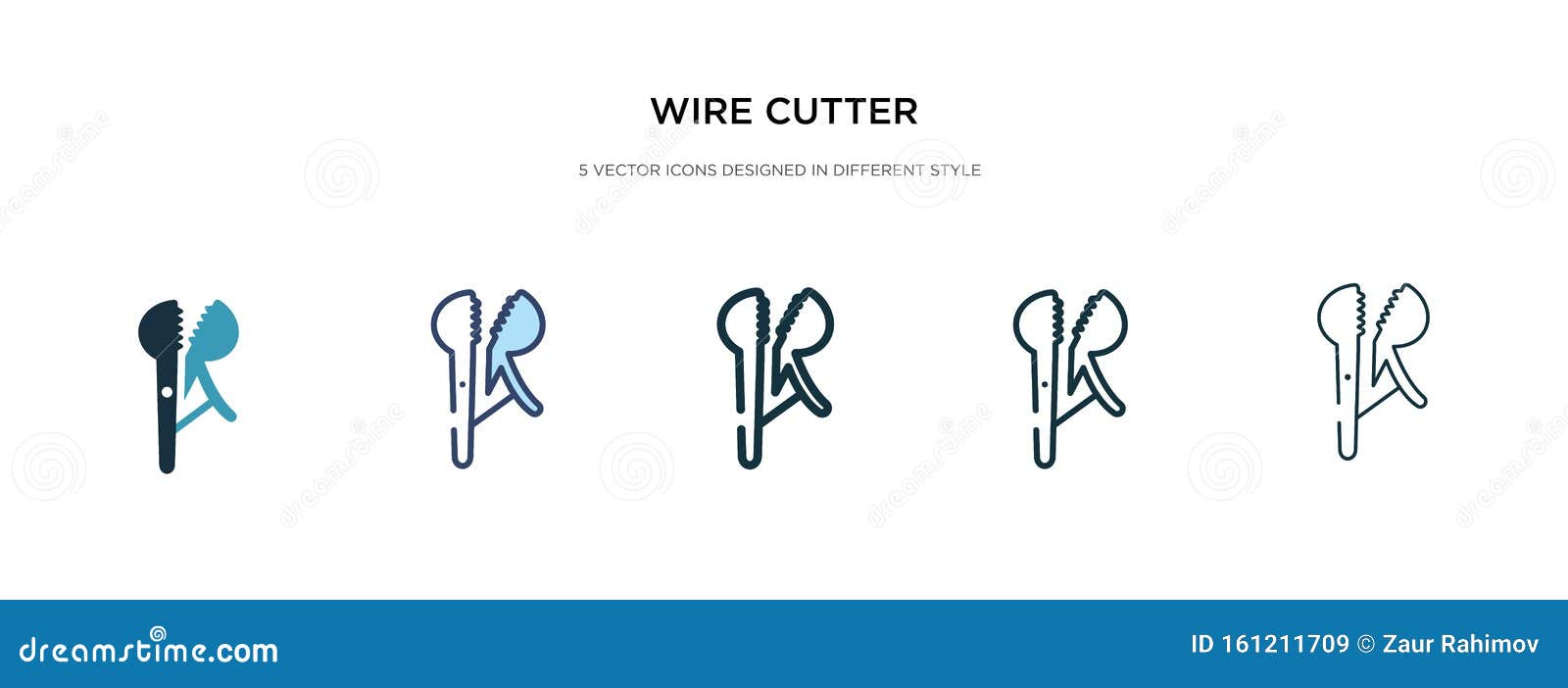 Wire Cutter Icon in Different Style Vector Illustration. Two Colored ...
