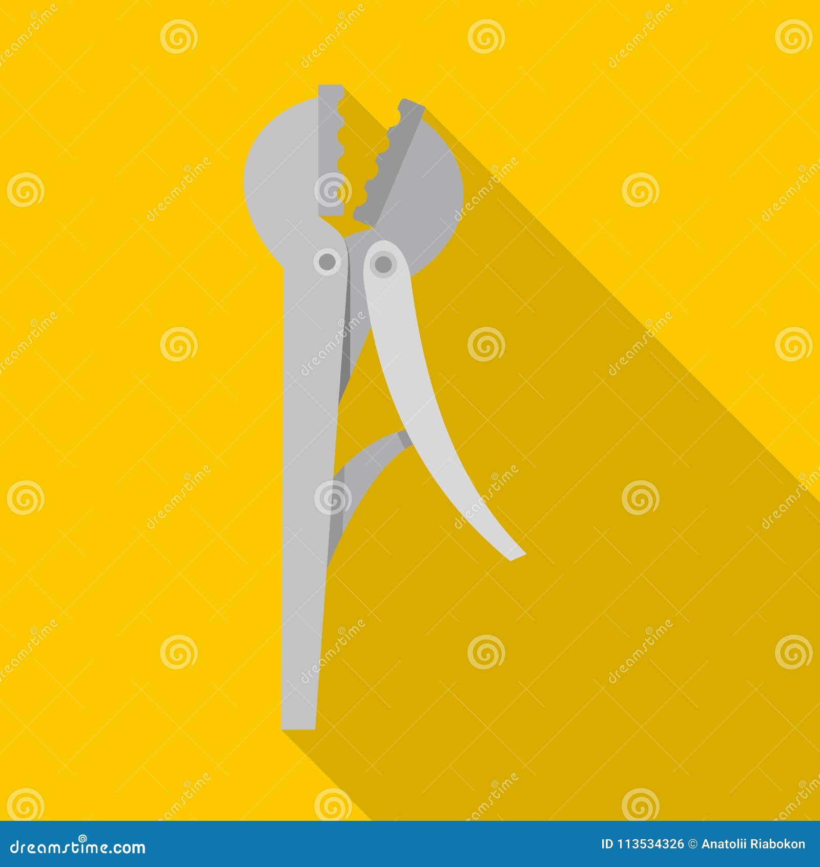 Wire Cutter Icon, Flat Style Stock Vector - Illustration of wrench ...