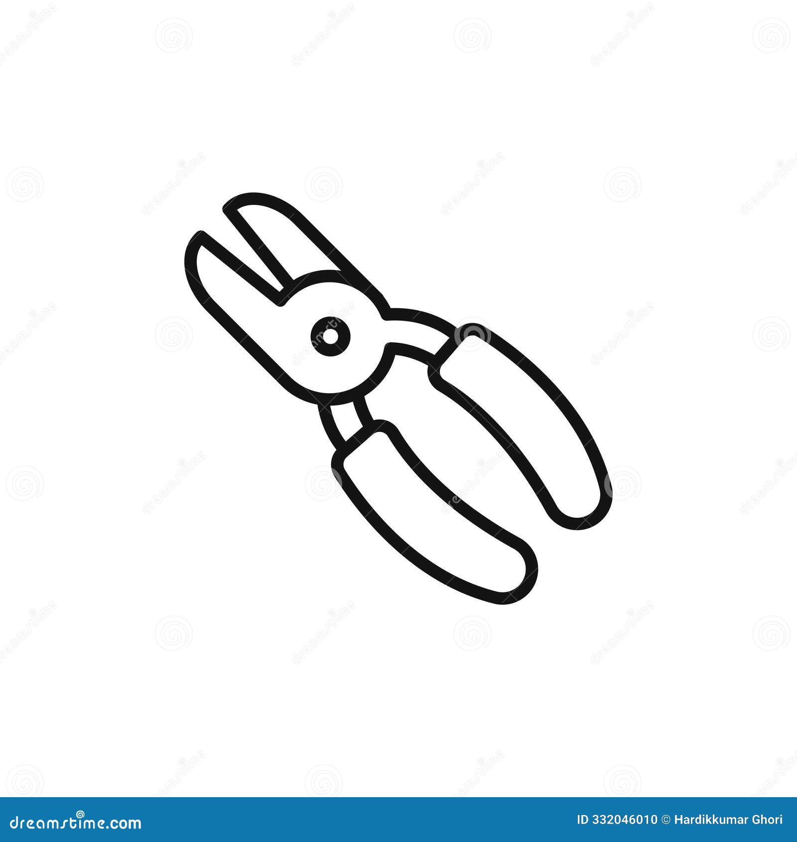 Wire Cutter Icon Symbol on White Background Stock Vector - Illustration ...