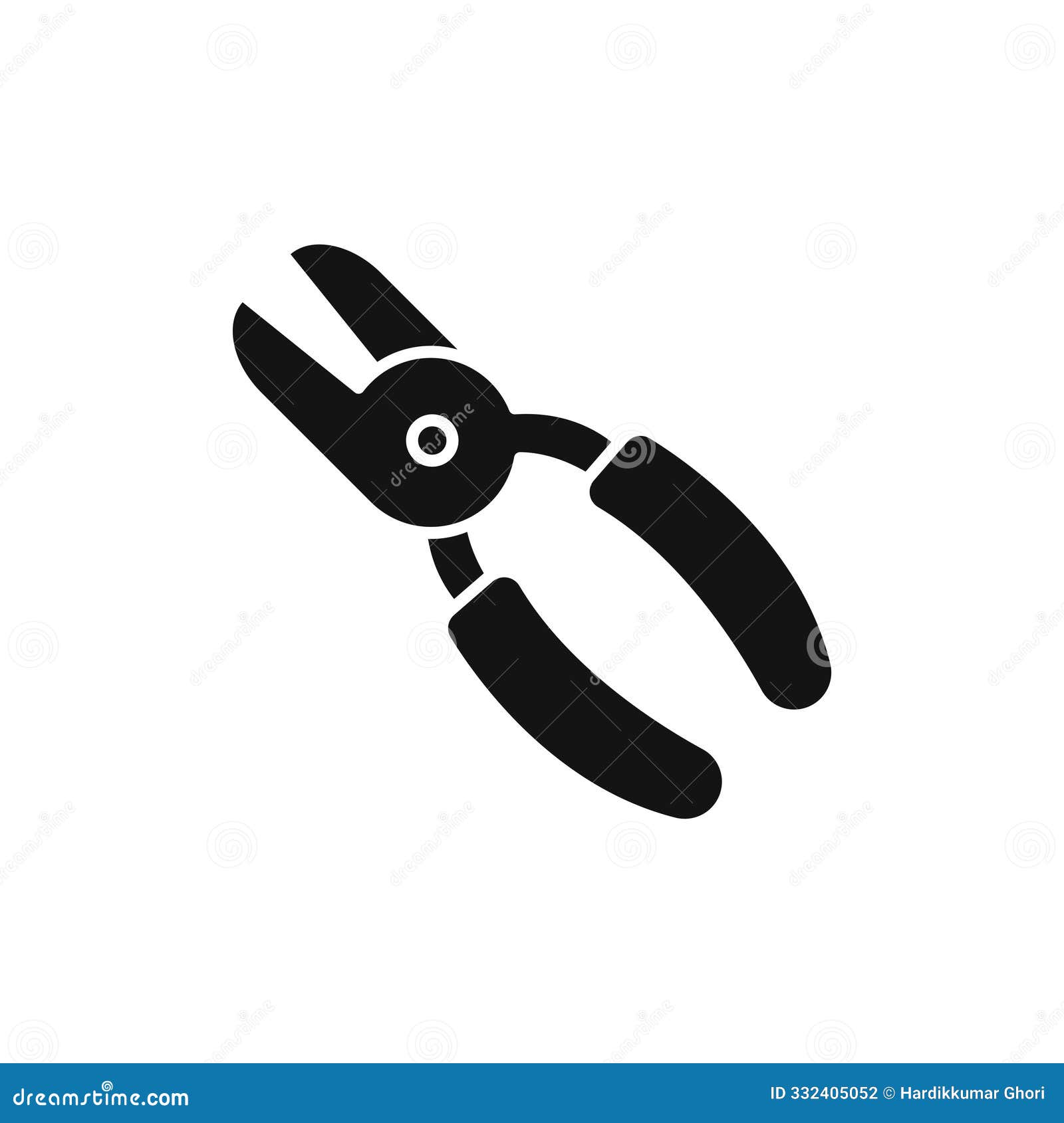 Wire Cutter Icon Symbol on White Background Stock Illustration ...