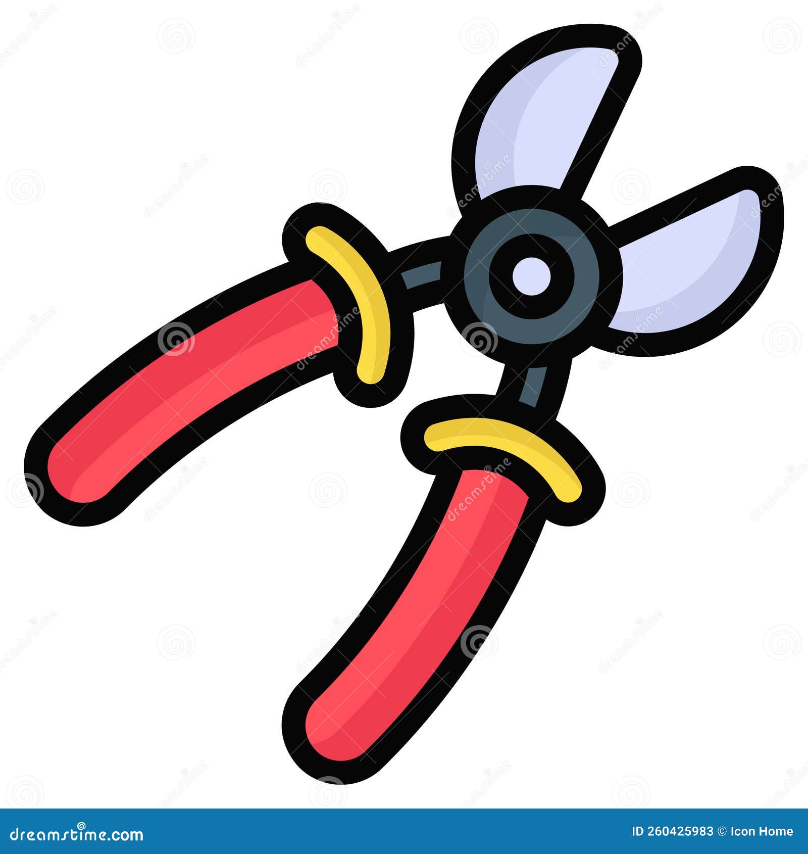 Wire Cutter Vector Flat Icon, Colored Line Vector Design Stock Vector ...