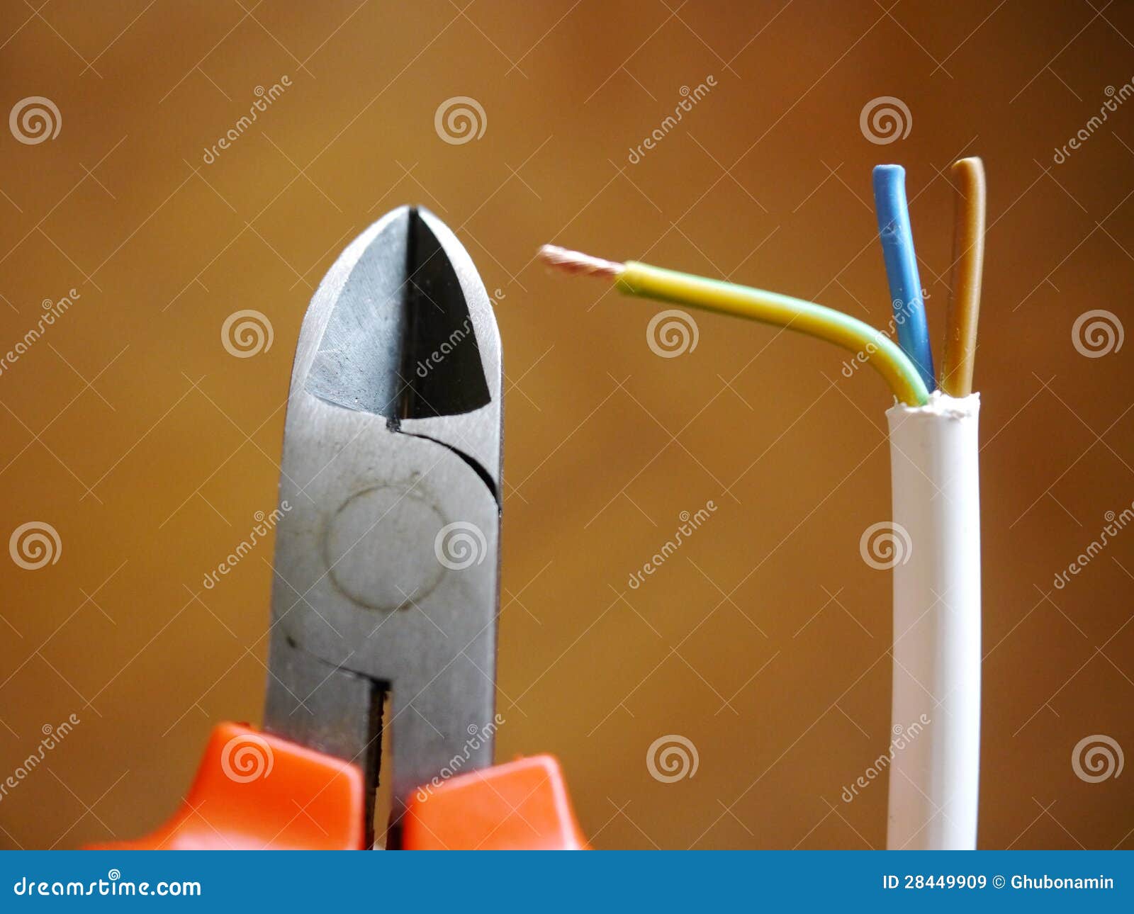 Wire Cutter and Wire stock image. Image of metal, home - 28449909