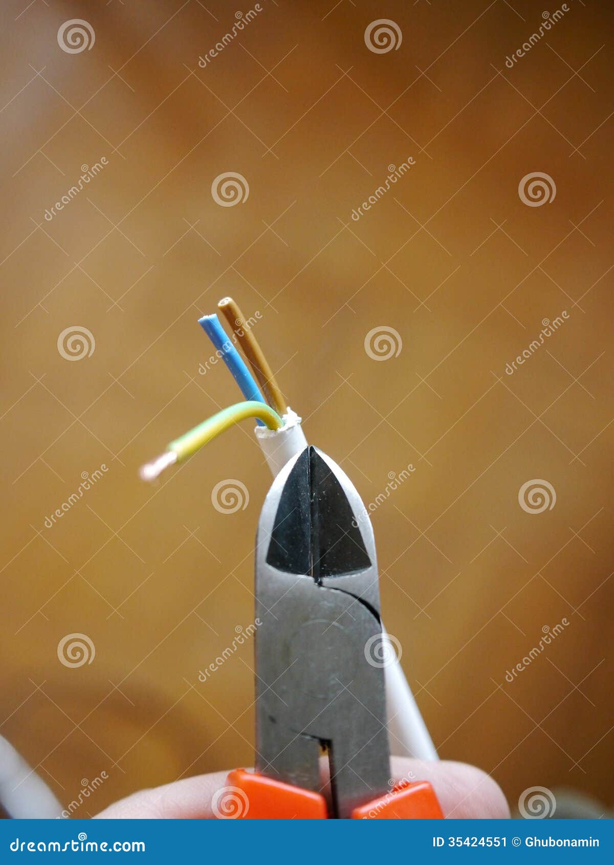 Wire Cutter and Wire stock image. Image of hammer, close - 35424551