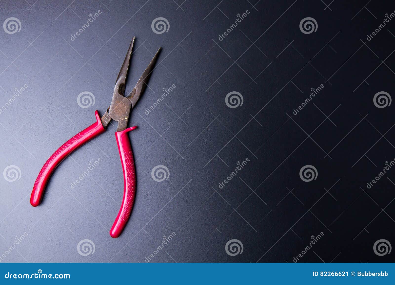 Wire Cutters Construction Tools on a Black Background with Light Stock ...