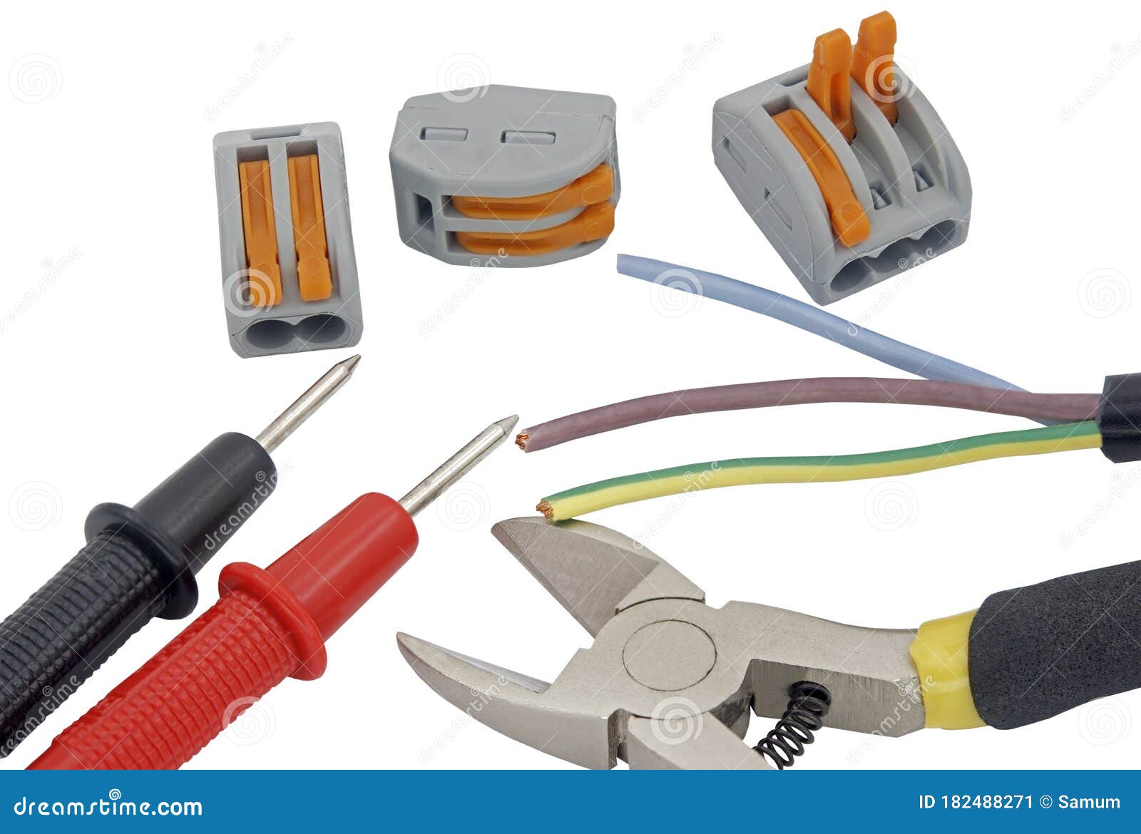 Wire Cutters, Terminal Block, Wire and Probe for Clamp Meter Stock ...