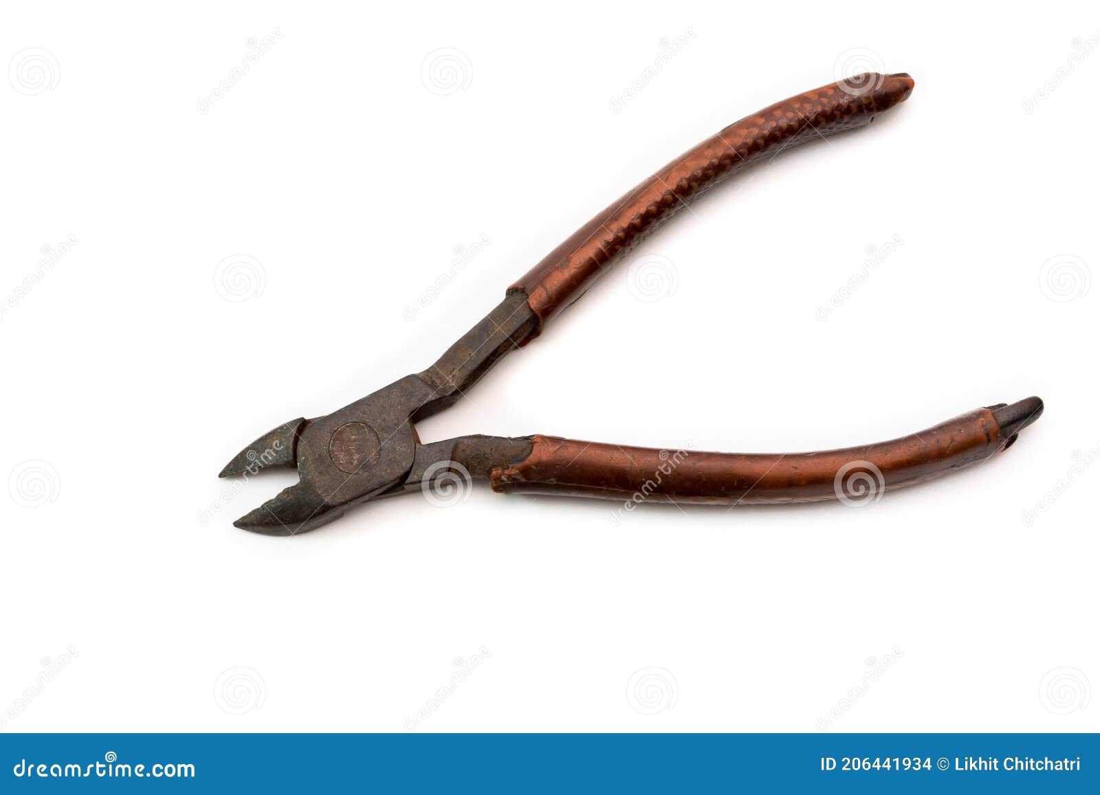 Wire Cutters on a White Background Stock Photo - Image of manual ...