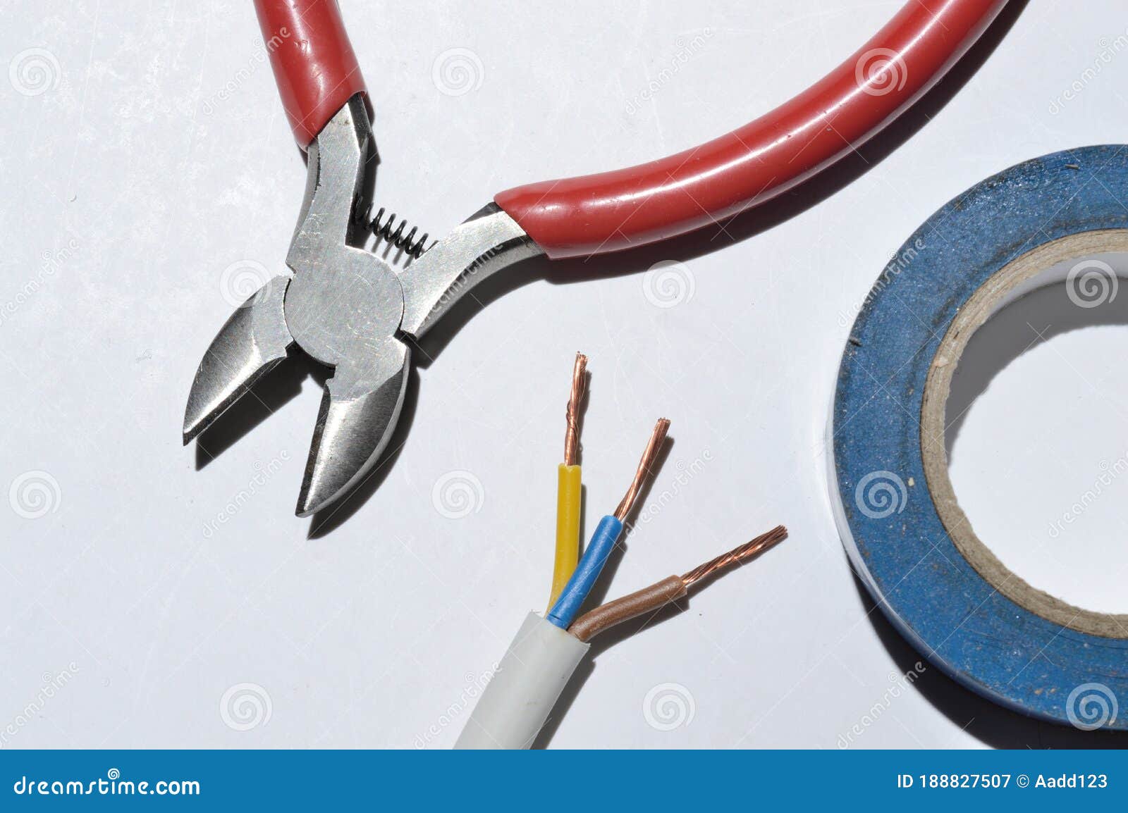 Wire cutters stock image. Image of voltage, work, electrical - 188827507