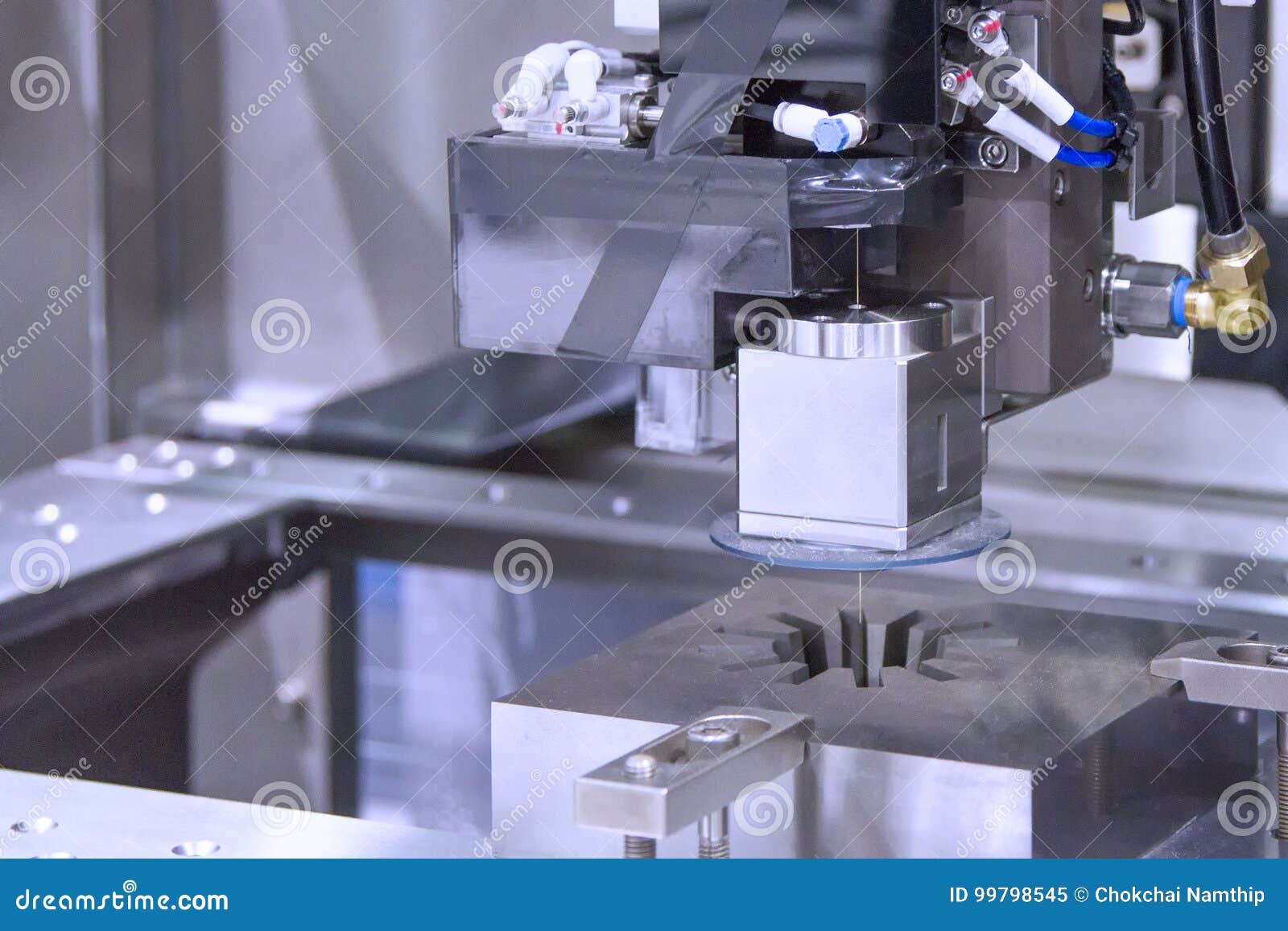 Wire Cutting Machine Cutting Metal Stock Image - Image of mold ...