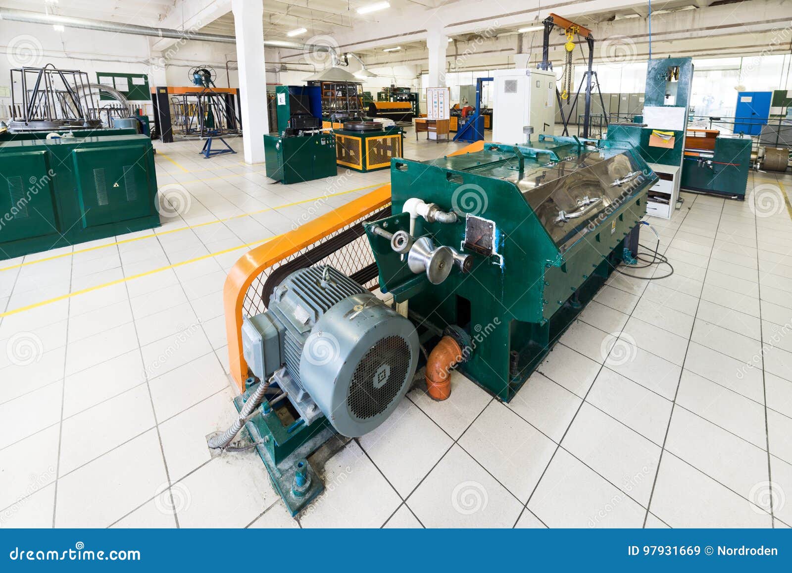 Wire drawing shop. stock image. Image of engineering - 97931669