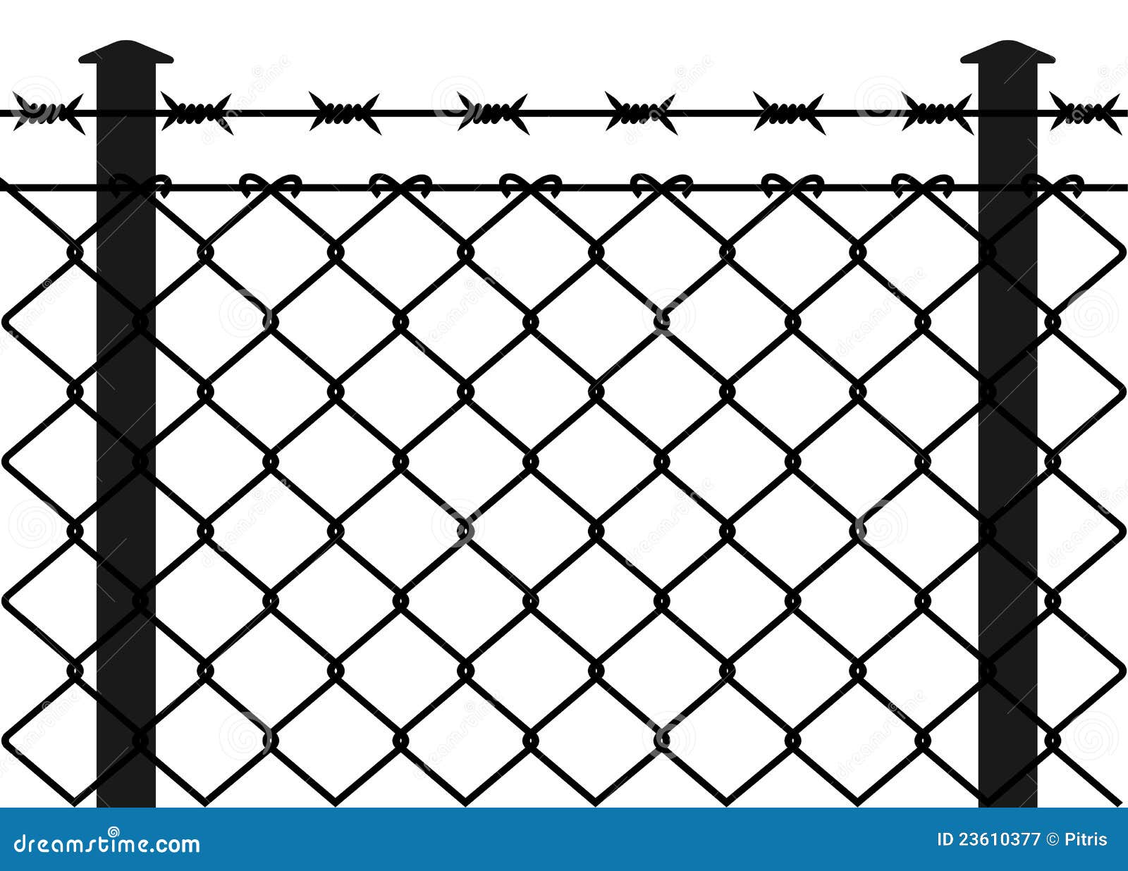 Man And Fence Barbed Wire. Concept Business Trapped Vector Illustration ...