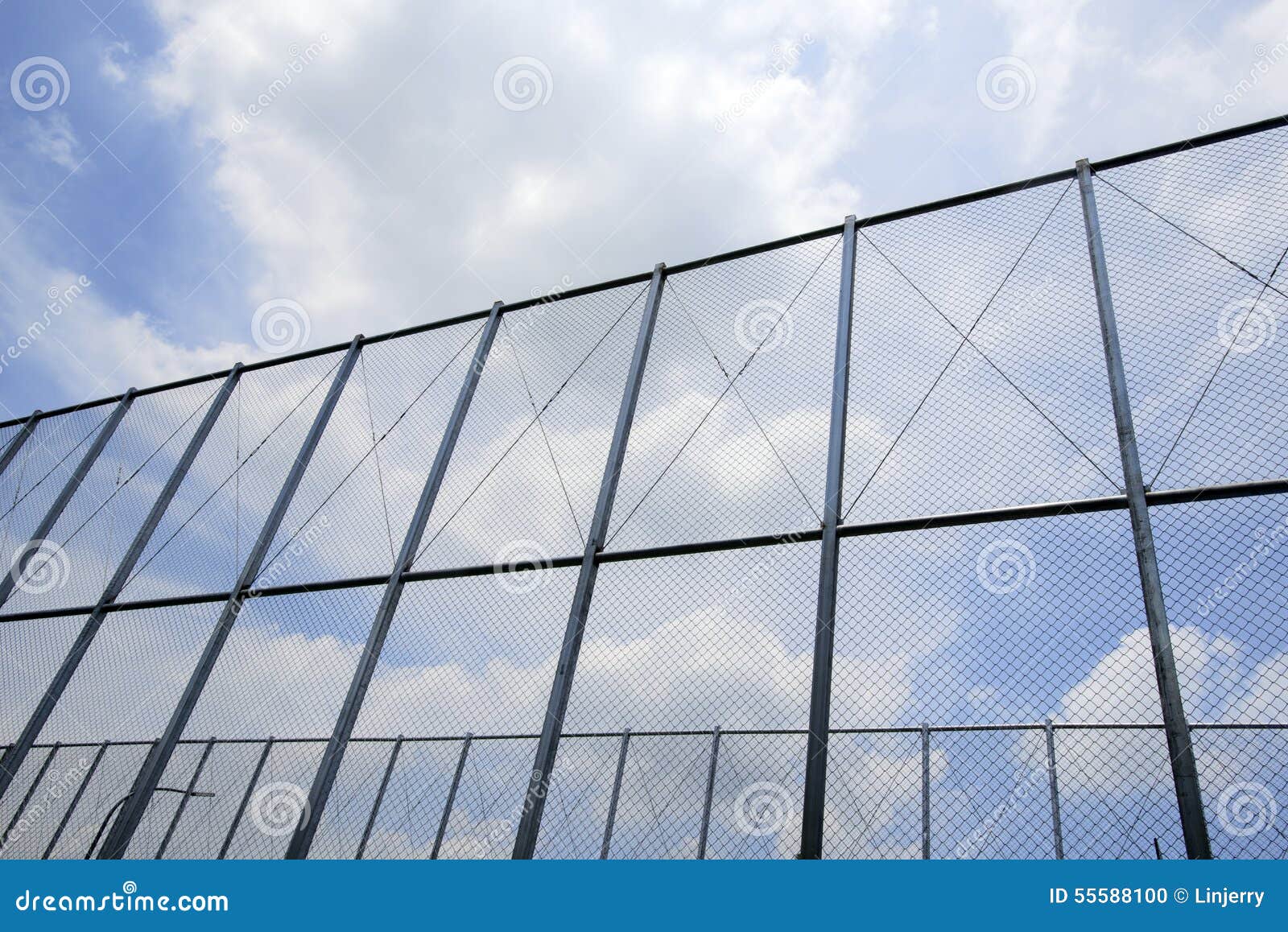 Wire fence stock photo. Image of construction, linkage - 55588100