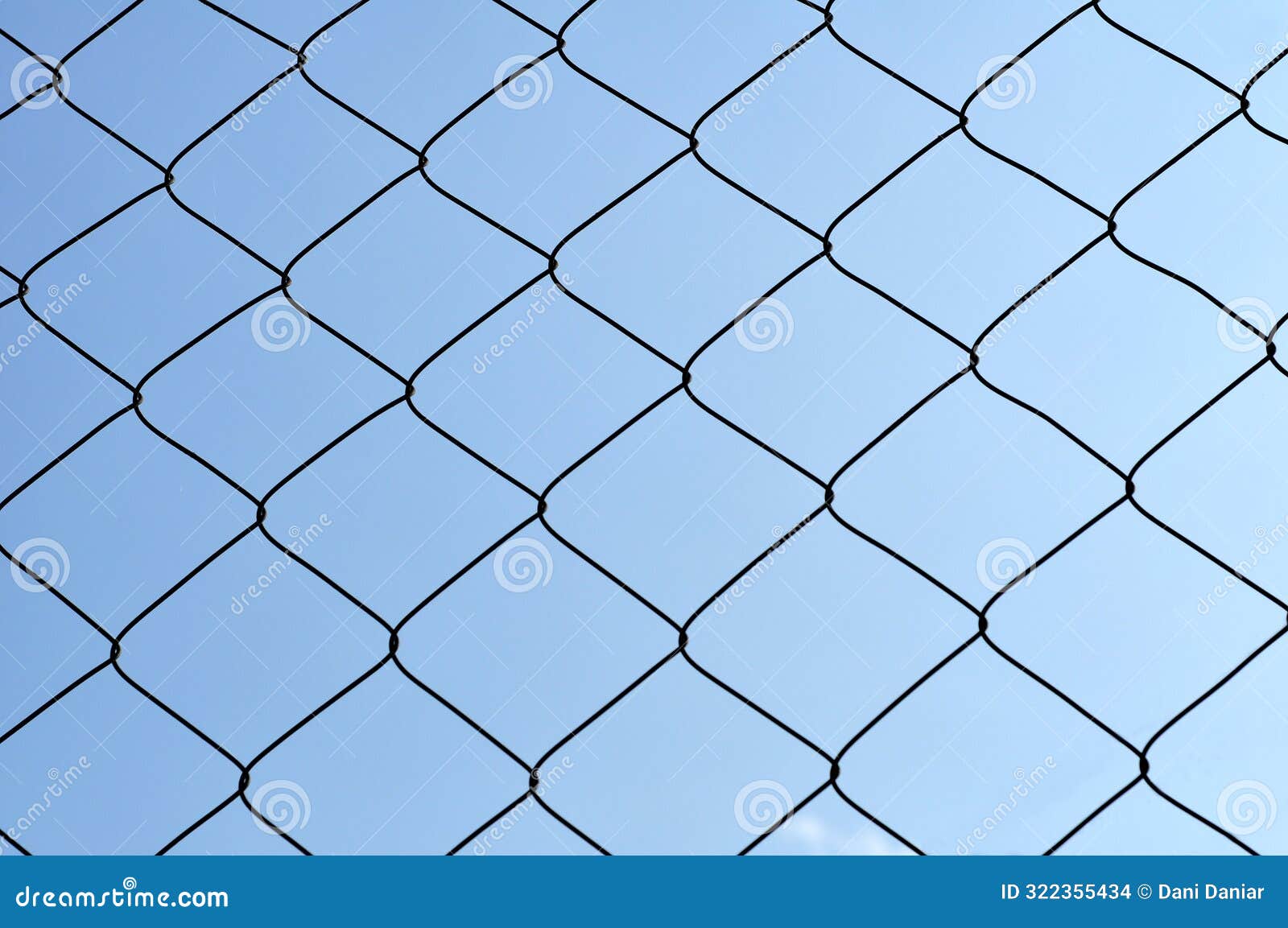 Wire Fence Pattern Blue Sky Background Stock Photo - Image of blue ...