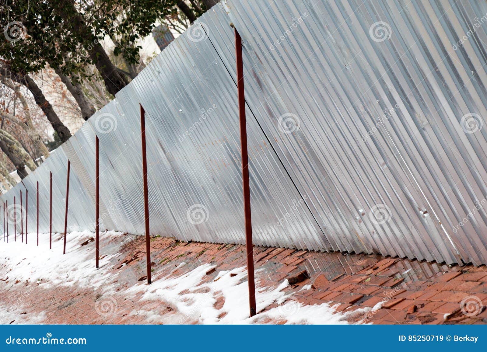 Wire Fence for Protection Purposes of a Pproperty Stock Image - Image ...