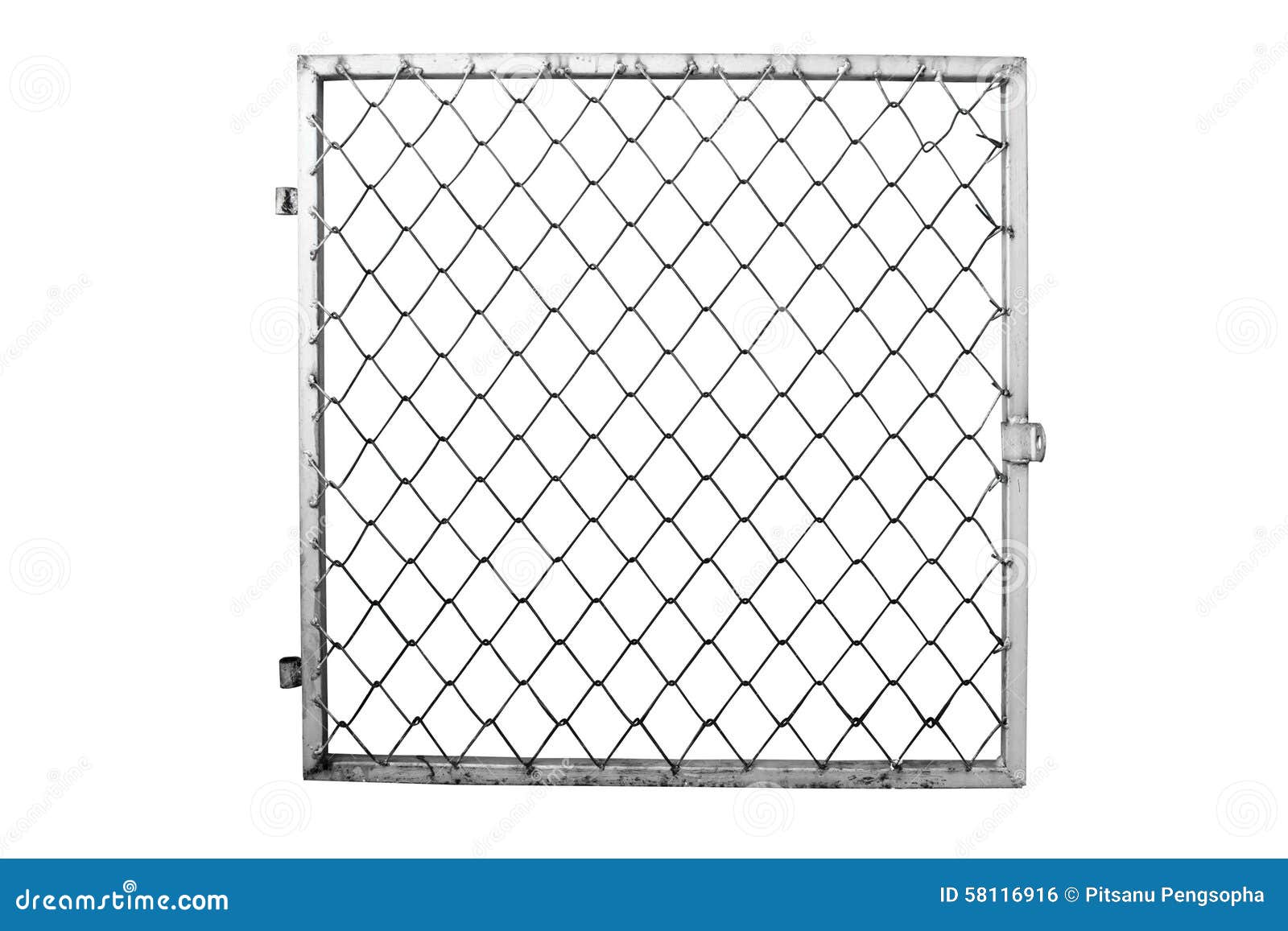 Wire Fence on White Background Stock Photo - Image of security, pattern ...