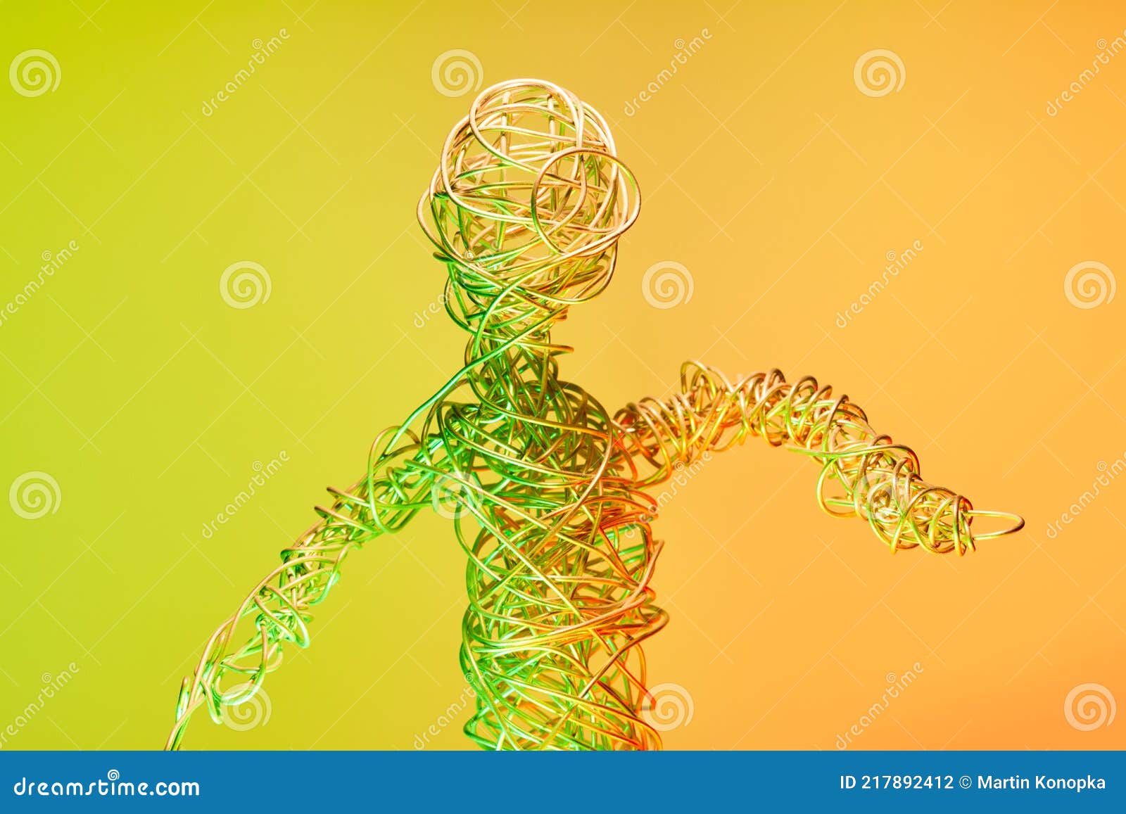 Wire figure stock photo. Image of handmade, anatomy - 217892412
