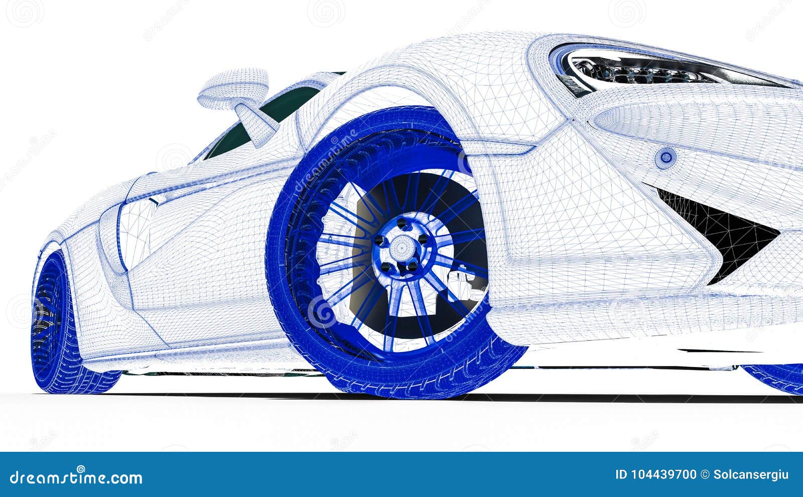 Wire Frame car stock illustration. Illustration of measure - 104439700