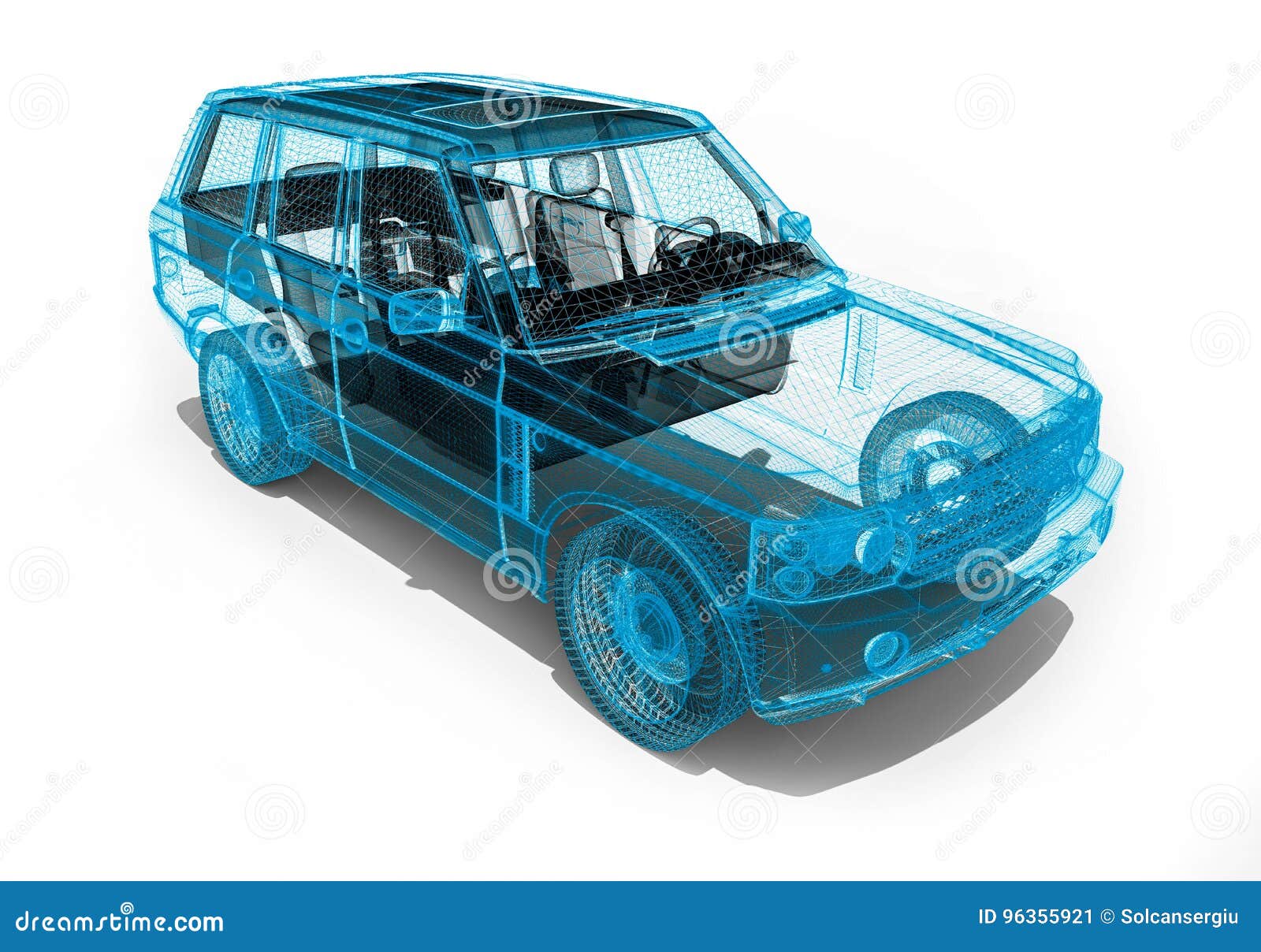 Wire Frame car stock illustration. Illustration of engineer - 96355921